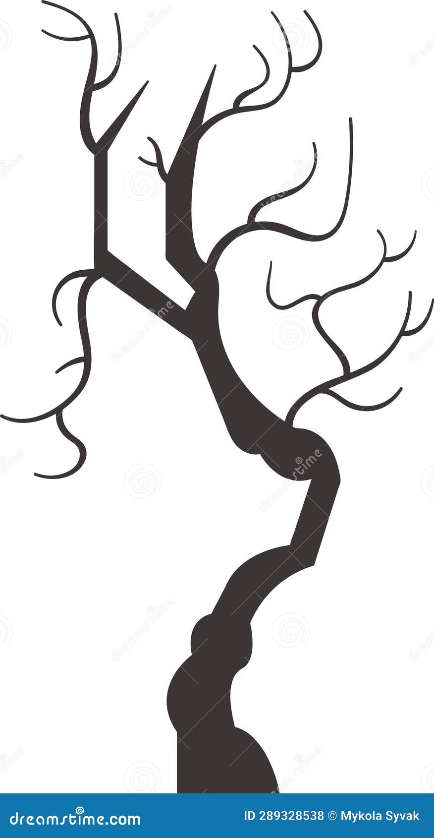Tree Trunk Silhouette stock illustration. Illustration of white - 289328538
