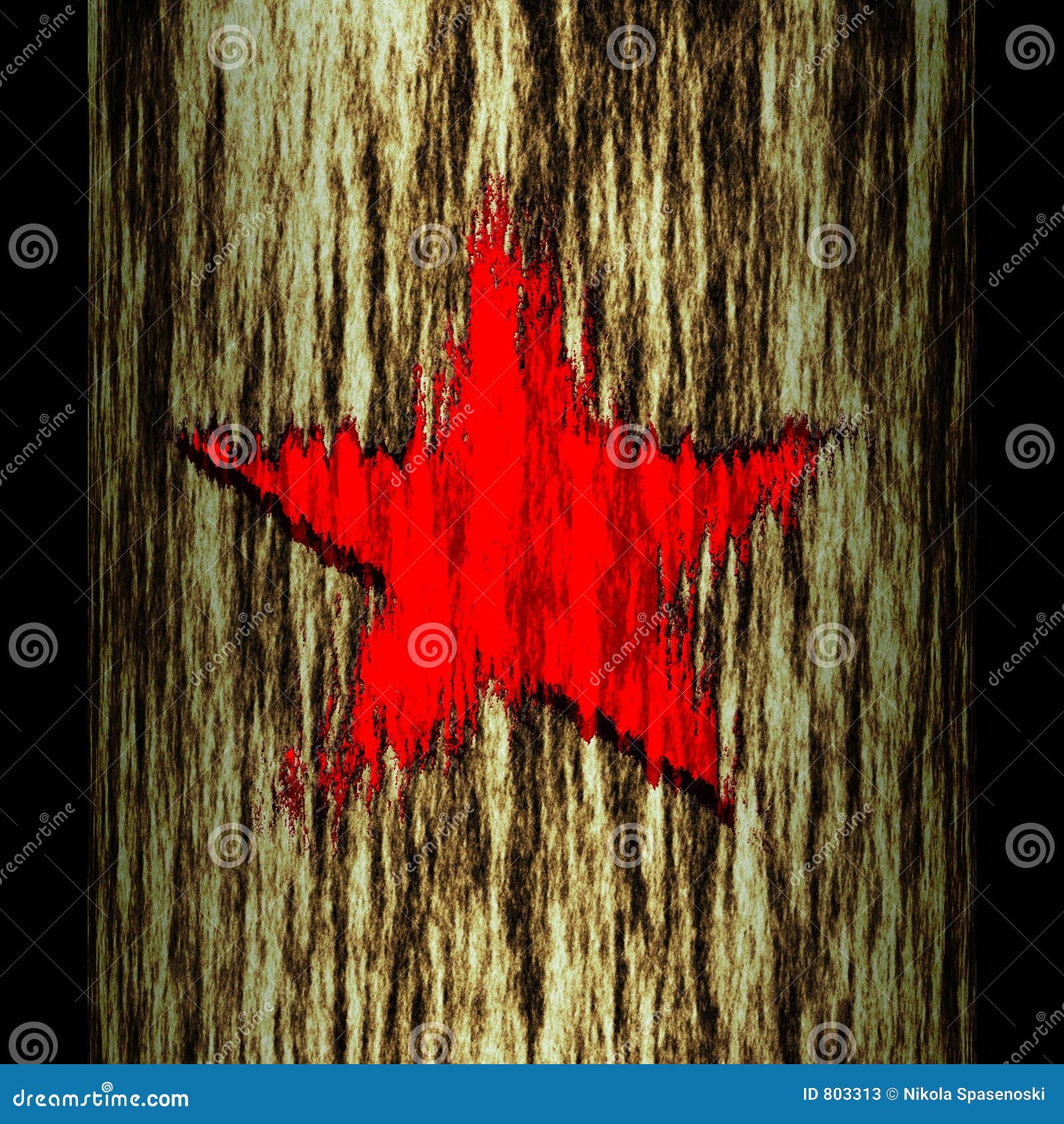 Tree trunk: star stock illustration. Illustration of symbol - 803313