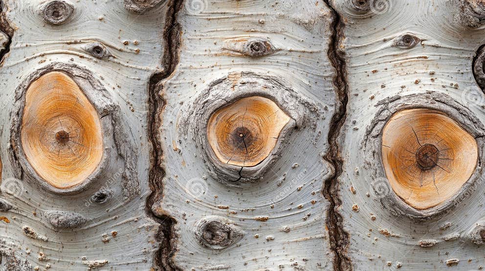 Tree Trunk Texture Showing Knots and Grain Patterns Stock Illustration ...