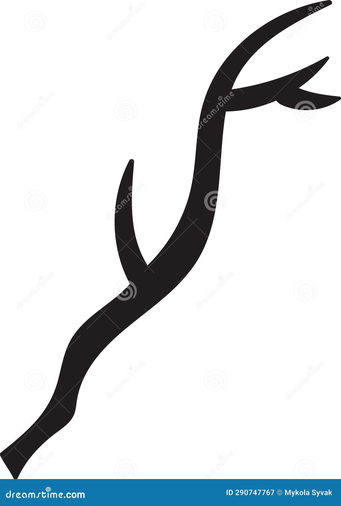 Tree Twig Silhouette stock vector. Illustration of leaf - 290747767