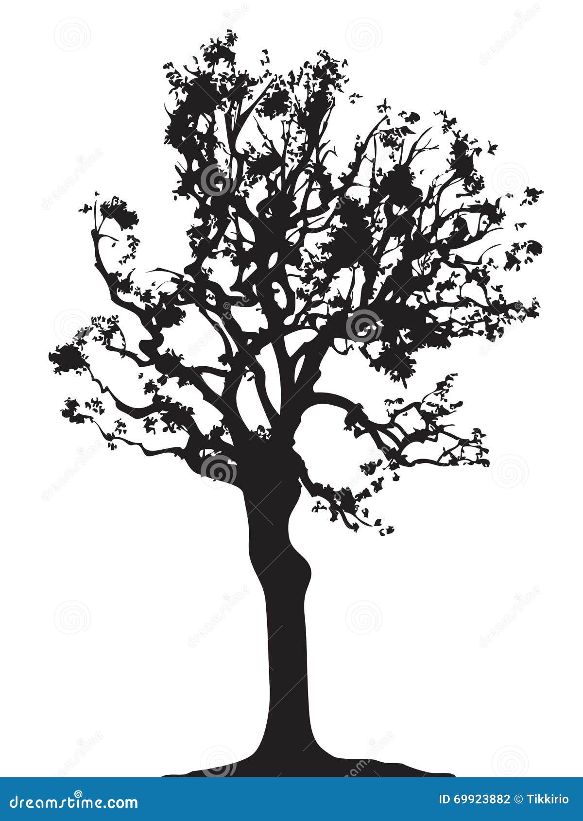 Tree Twig Silhouette Vector Stock Vector - Illustration of nature ...