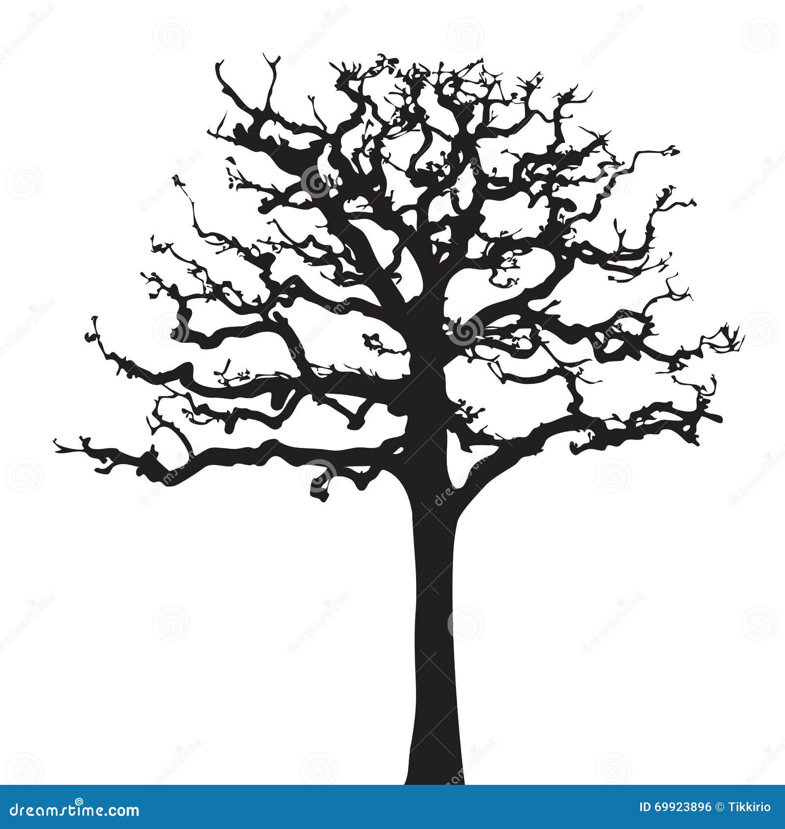 Tree Twig Silhouette Vector Stock Vector - Illustration of shape, tree ...