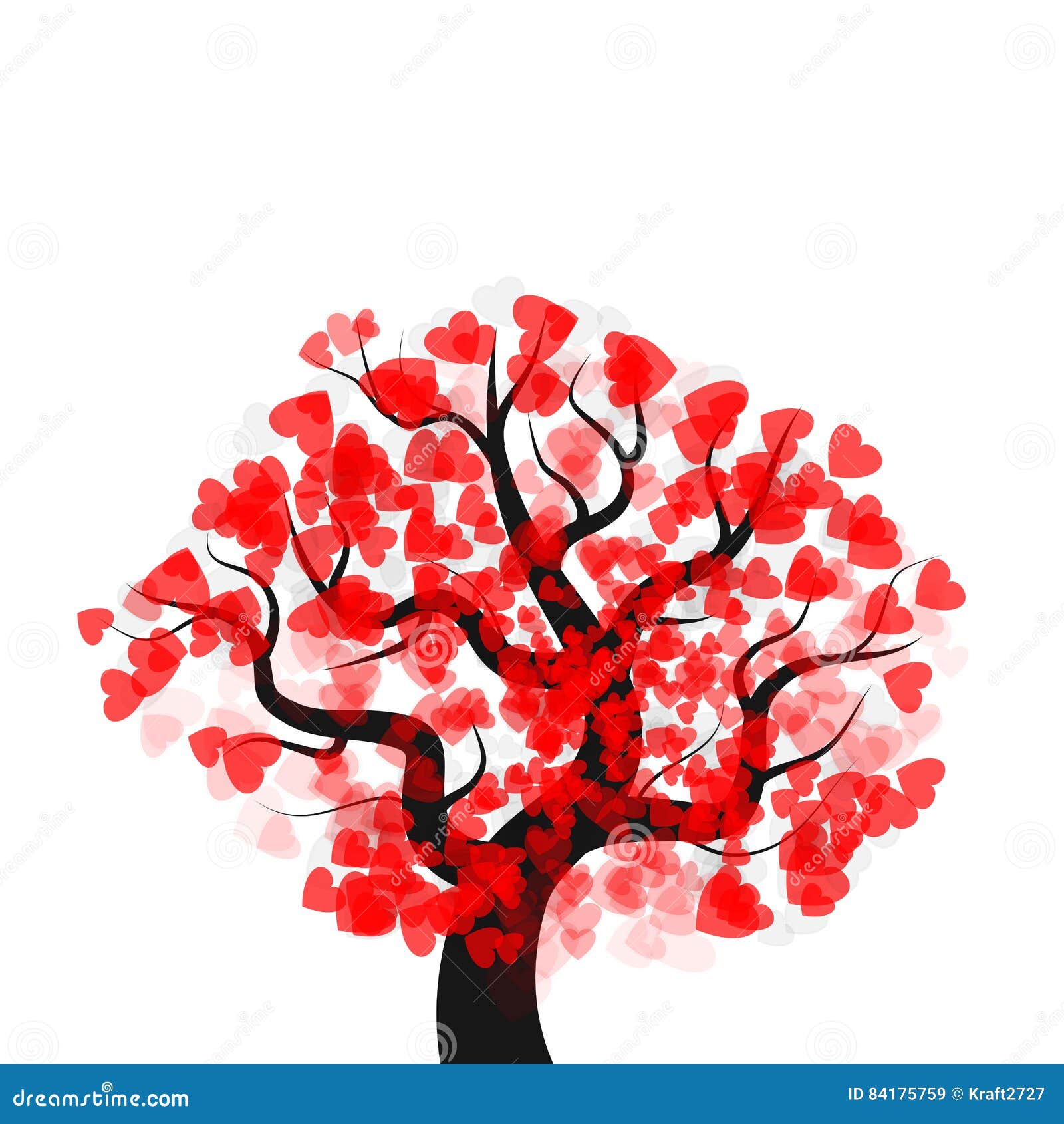 Tree Valentines Day stock vector. Illustration of backgrounds - 84175759