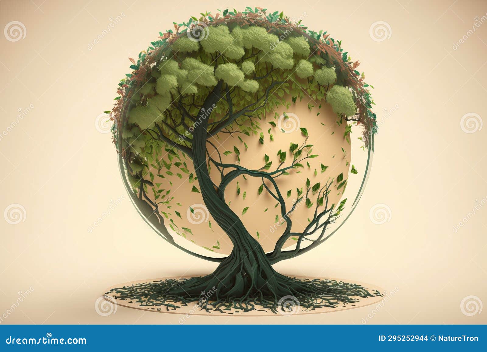 Tree in vase stock illustration. Illustration of concept - 295252944