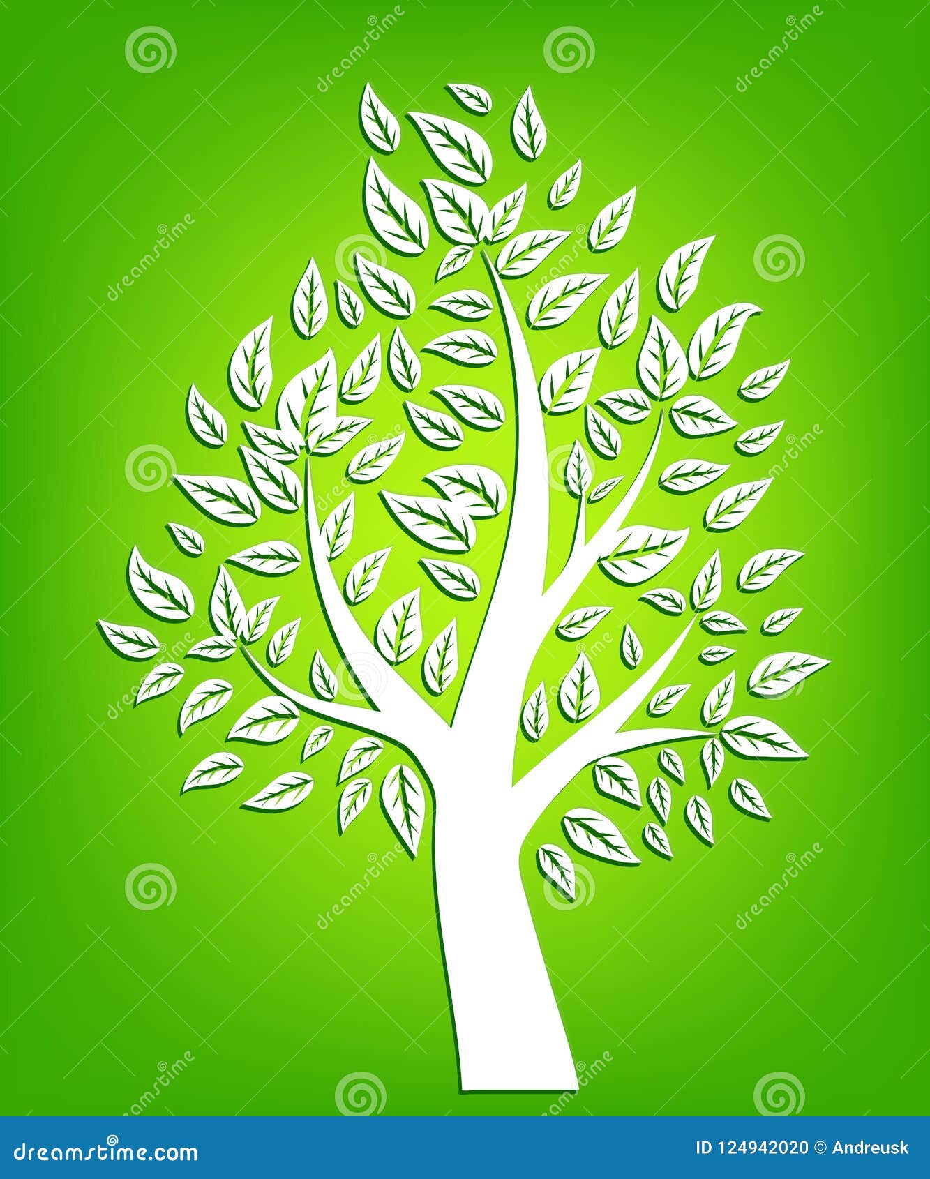 Tree vector background stock vector. Illustration of background - 124942020