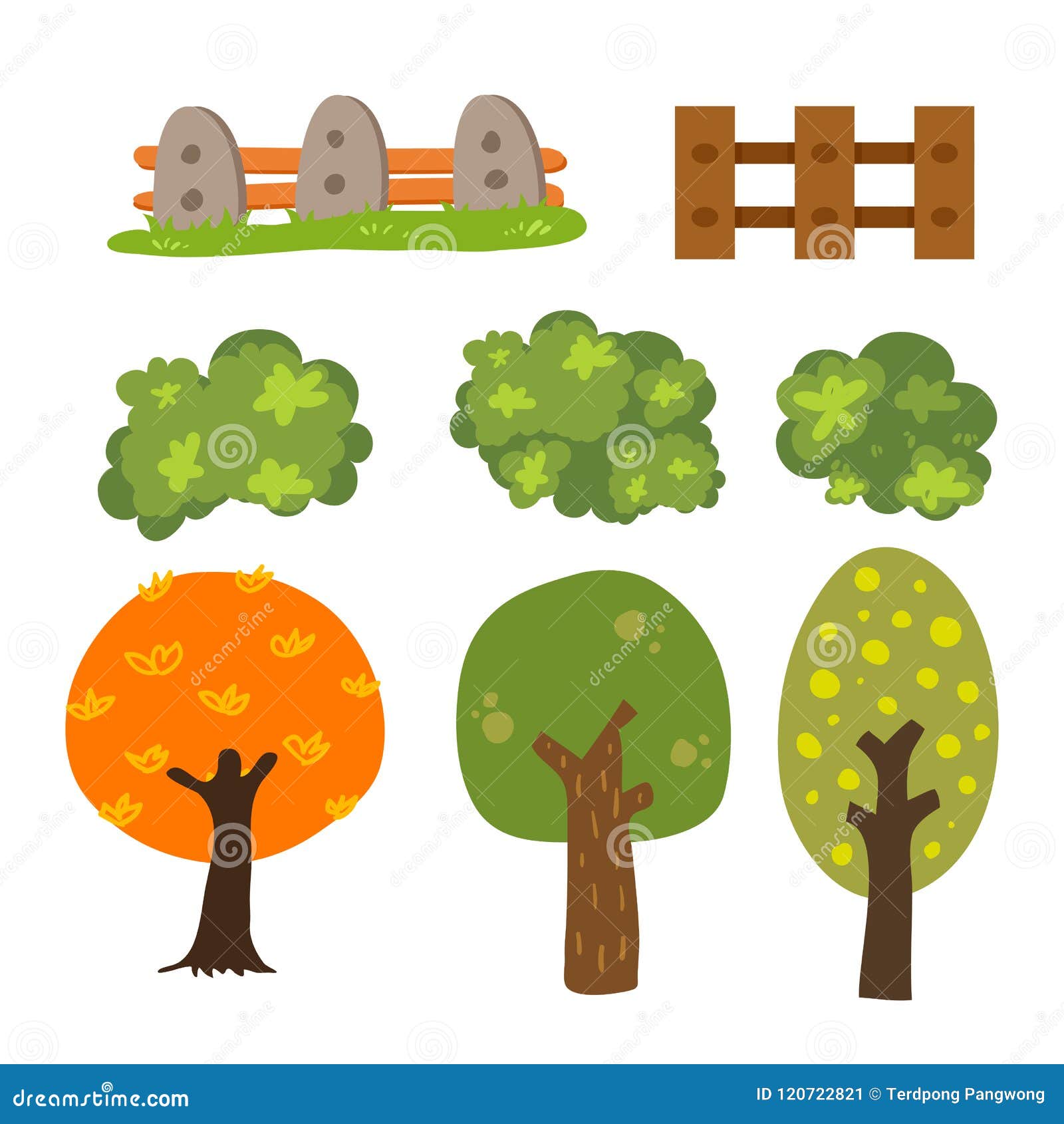 Tree Vector Collection Design Stock Illustration Illustration Of