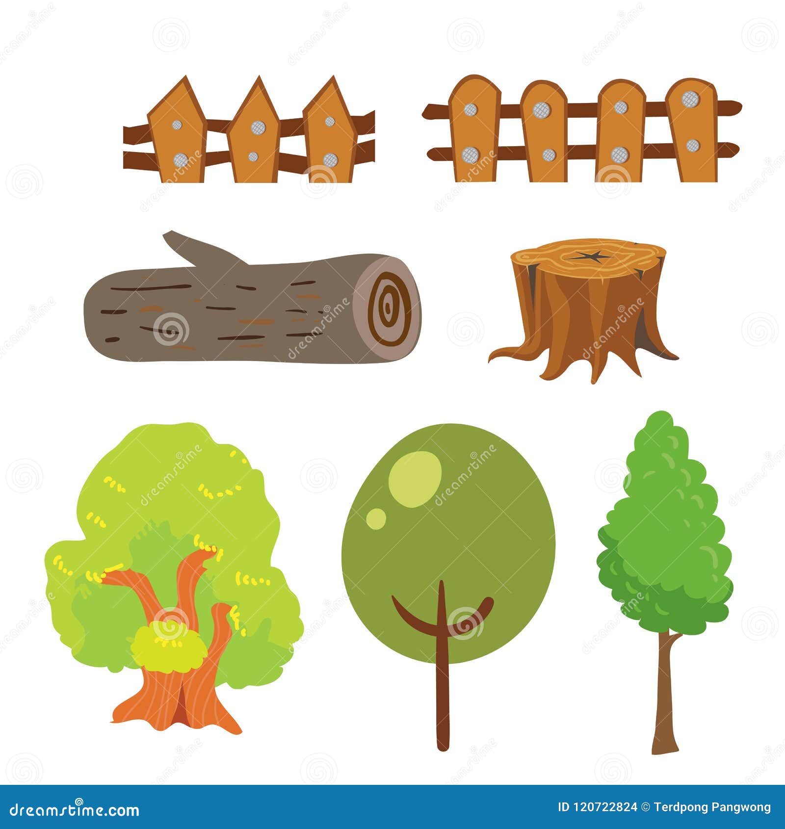 Tree Vector Collection Design Stock Illustration Illustration Of Leaf