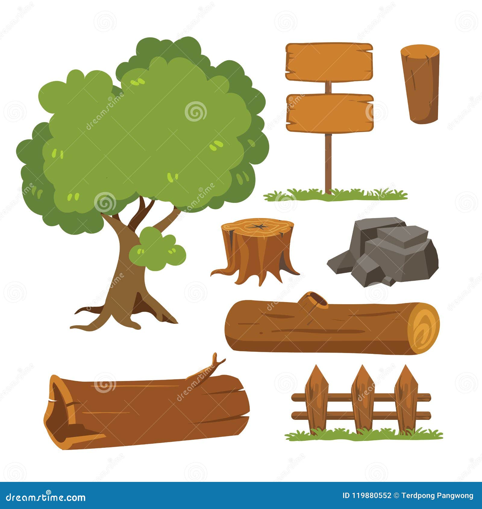Tree Vector Collection Design Stock Illustration Illustration Of