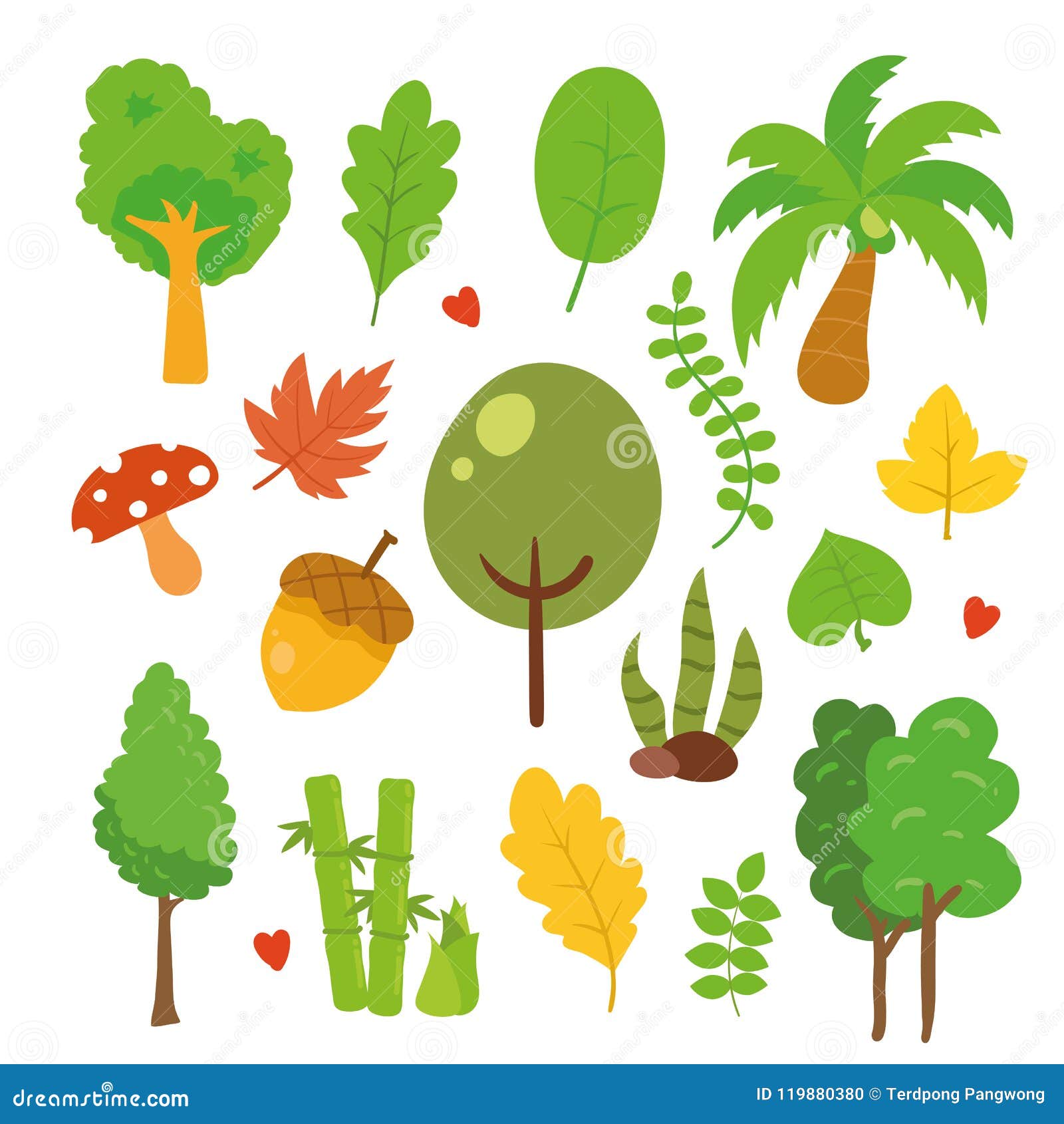Tree Vector Collection Design Stock Vector Illustration Of Tree