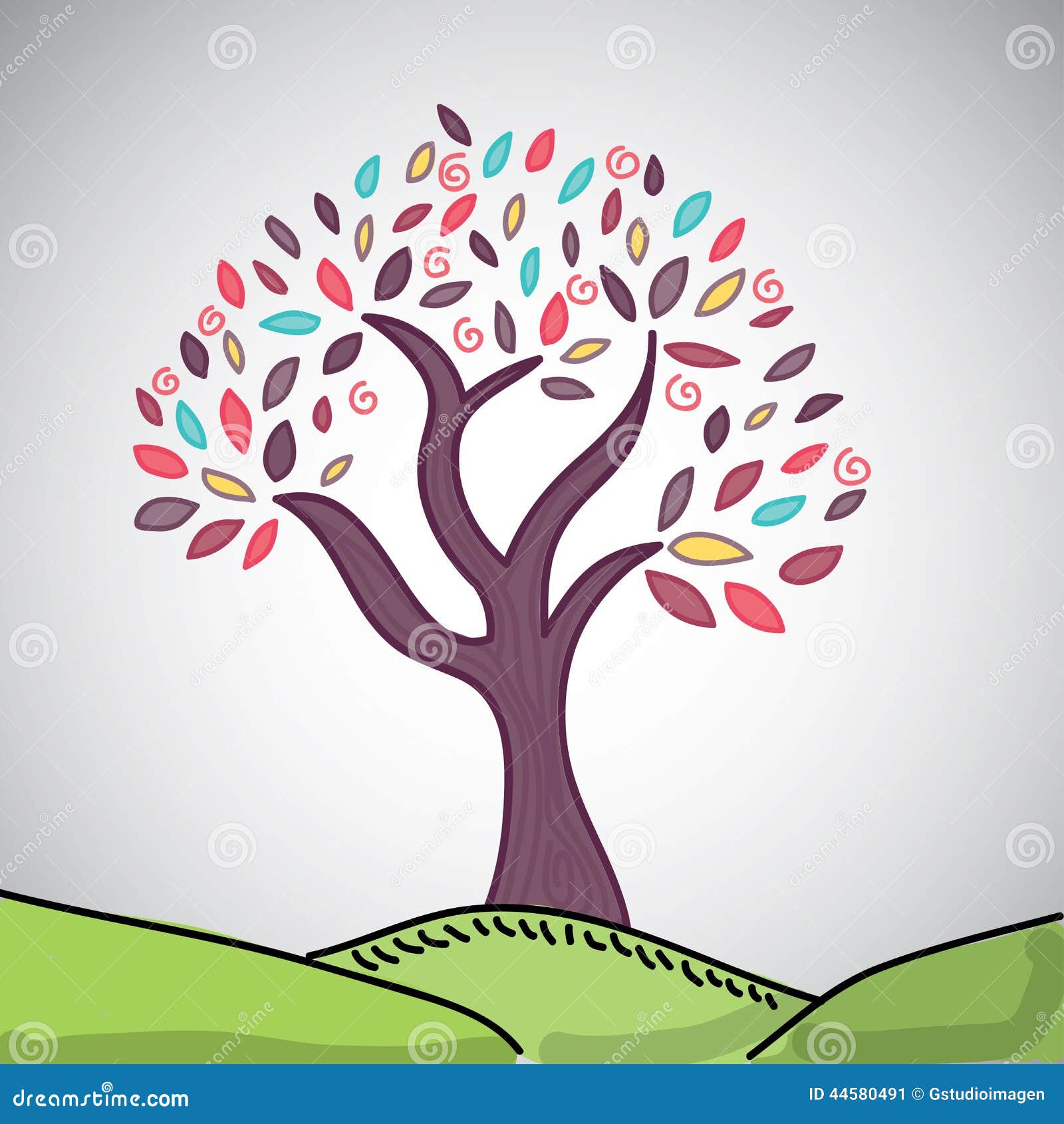 Tree Vector stock vector. Illustration of ornamental - 44580491