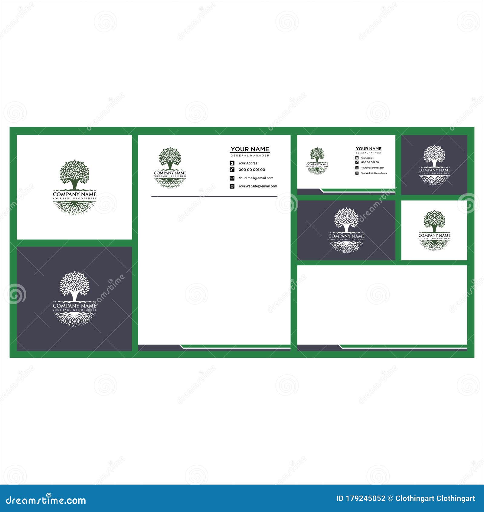 Tree Vector Graphic Template Download Premium Brand Identity Stock ...