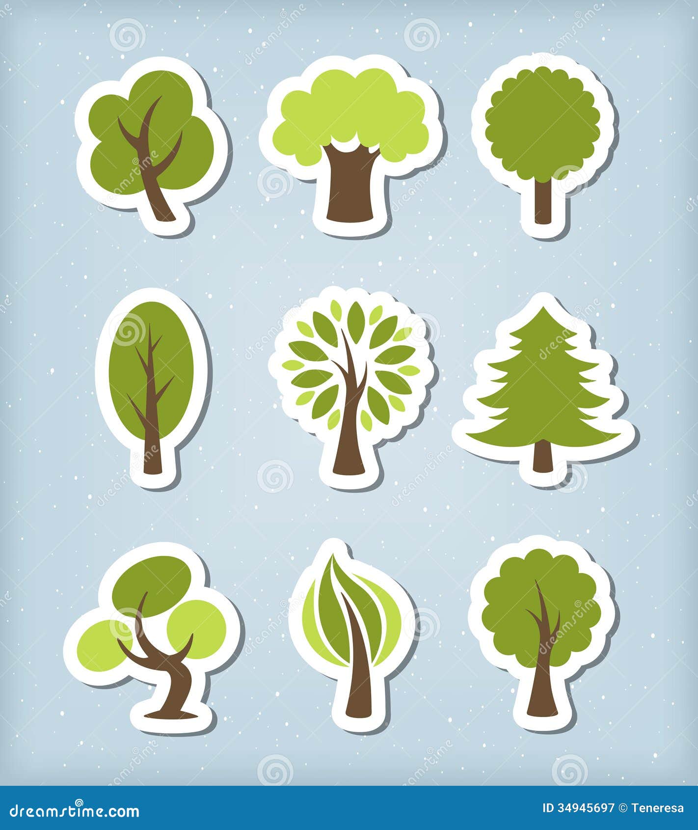Tree vector icons stock vector. Illustration of branch - 34945697
