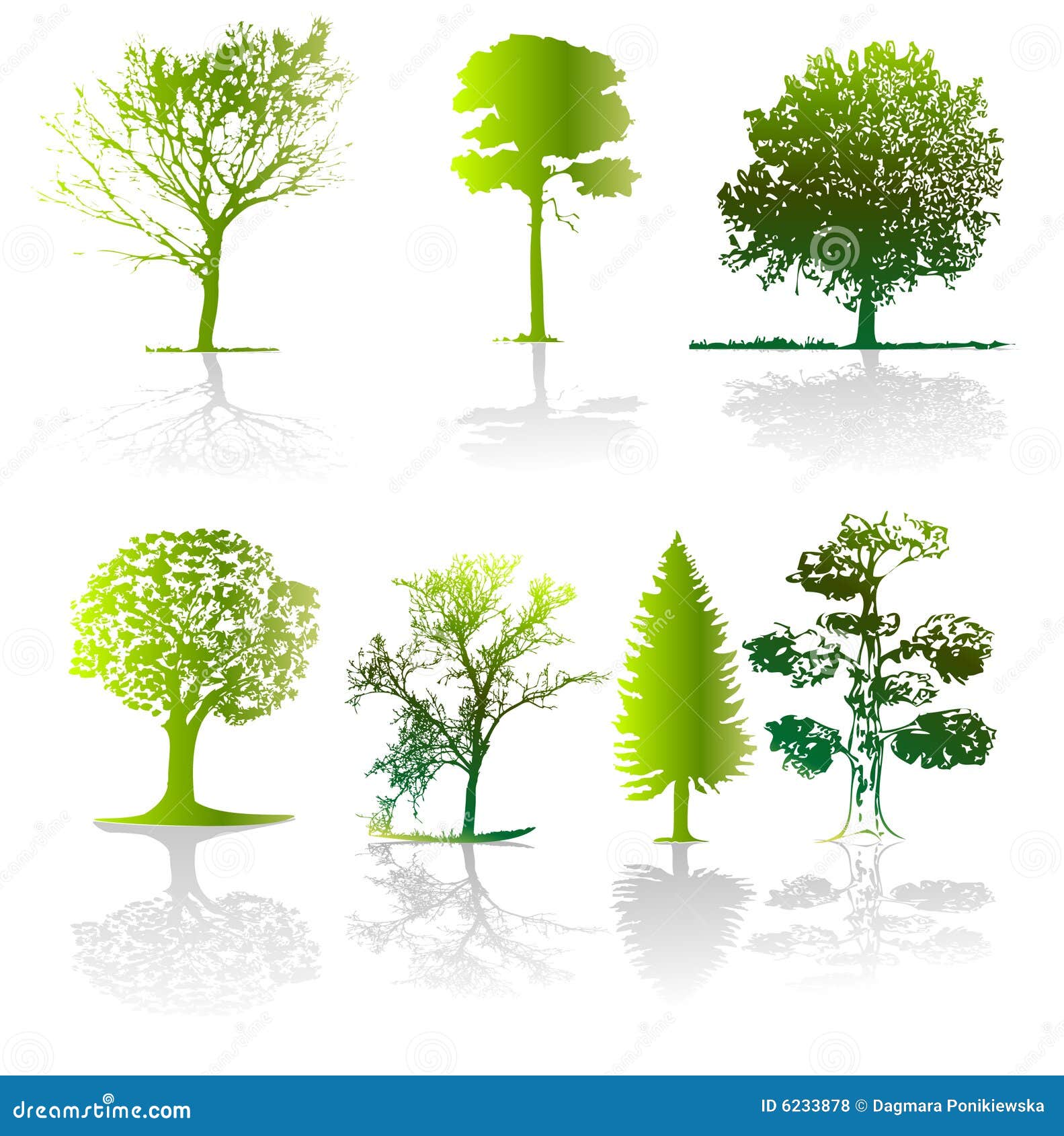 Tree - vector illustration stock vector. Illustration of green - 6233878