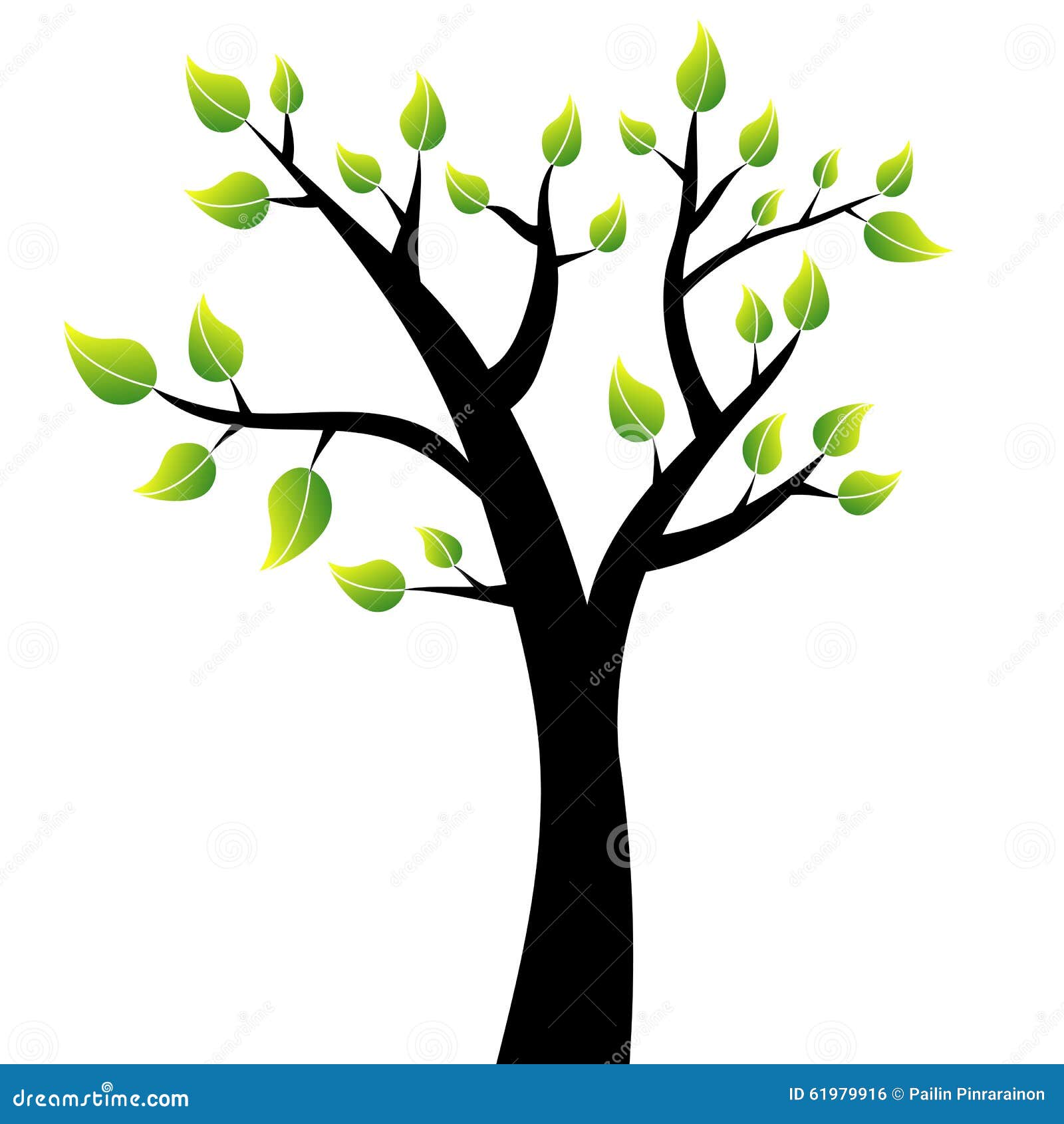 Tree vector stock vector. Illustration of spring, icon - 61979916