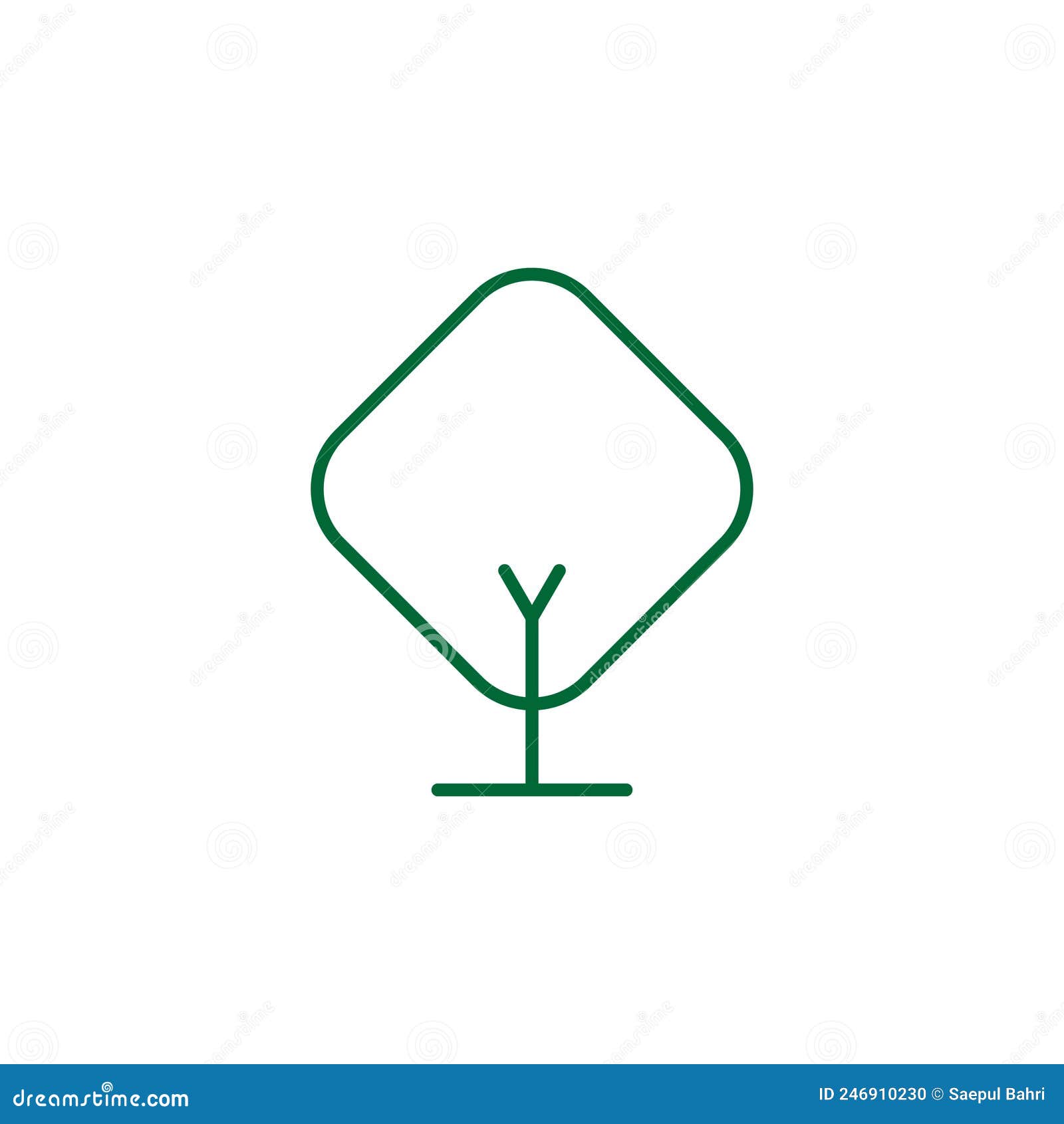 Tree Vector Line Icon. Tree Symbol Vector Sign Stock Vector ...