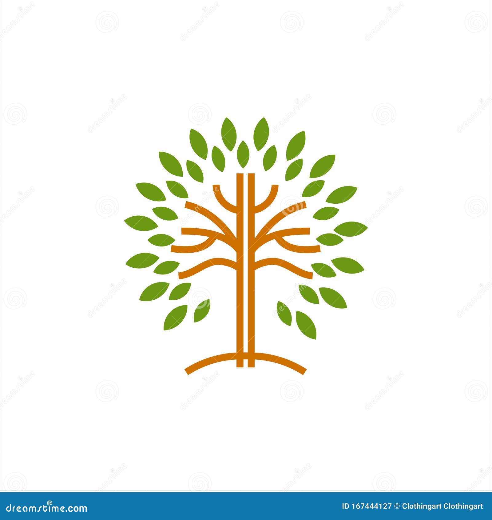 Tree Vector Logo Graphic Abstract Modern Stock Vector - Illustration of ...