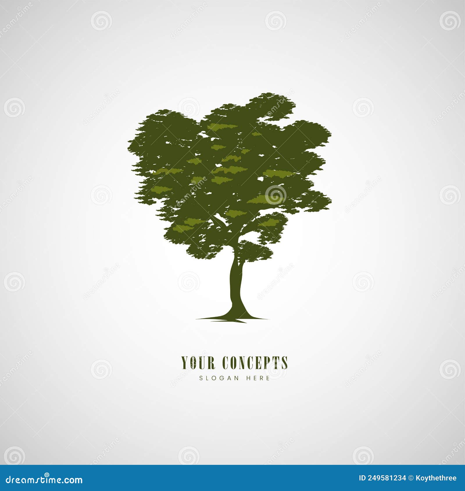 Tree Vector with Pine Trees Forest Isolated on White Background and ...