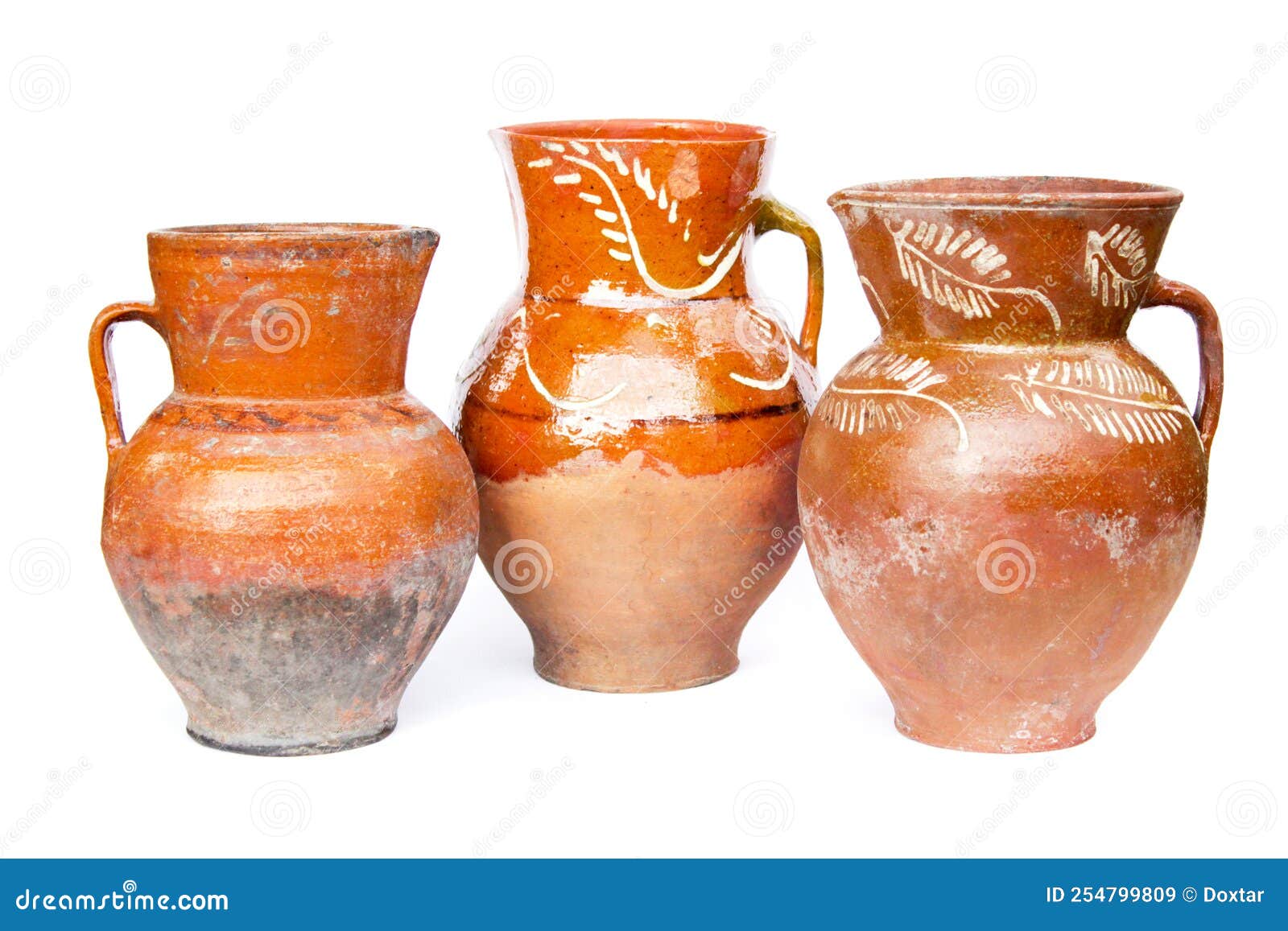 Tree Vintage Traditional Clay Pots in Studio Stock Image - Image of ...