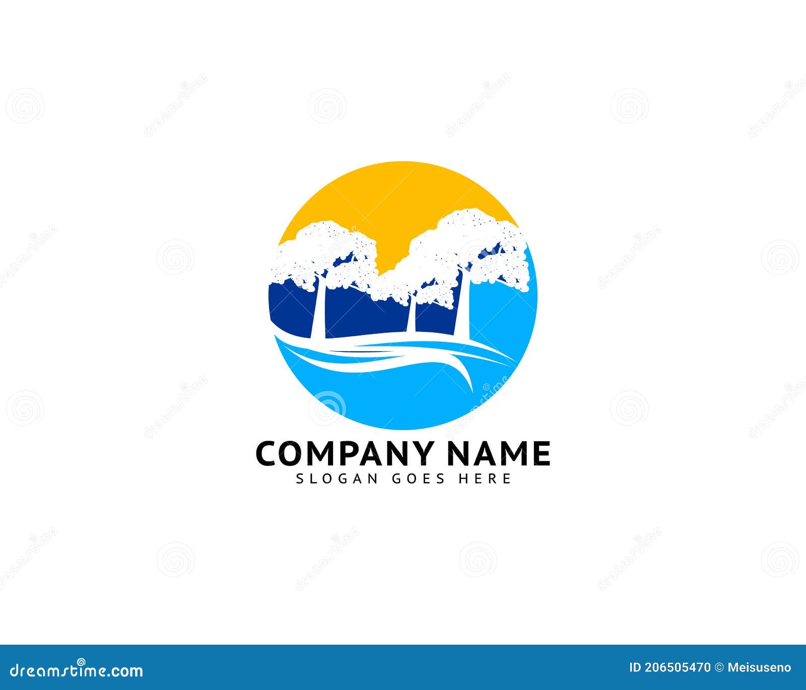 Tree Water Logo Template Design Vector Stock Vector - Illustration of ...