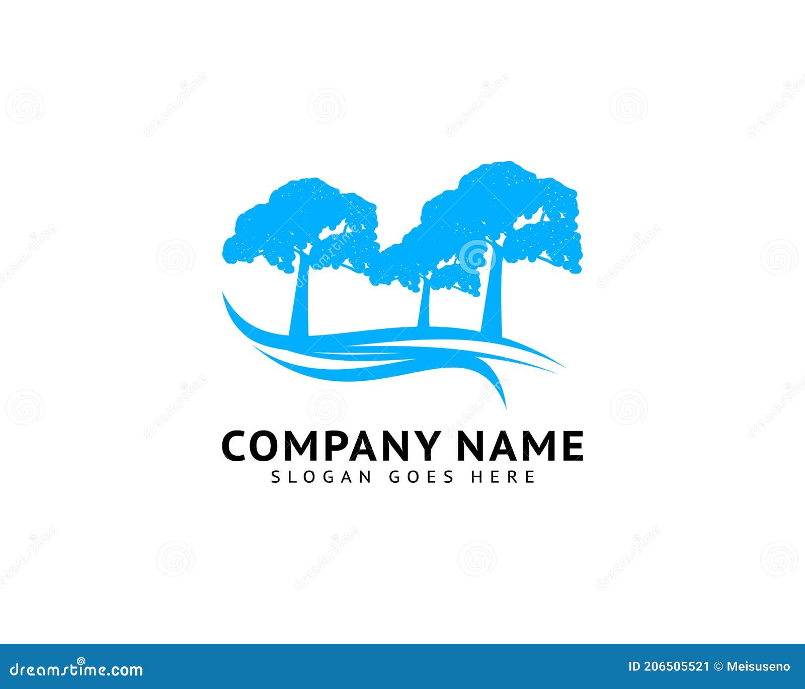 Tree Water Logo Template Design Vector Stock Vector - Illustration of ...