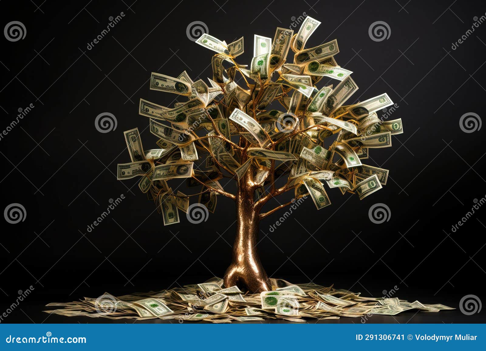 A Tree on Which Money Grows, Dollars instead of Leaves. the Concept of ...