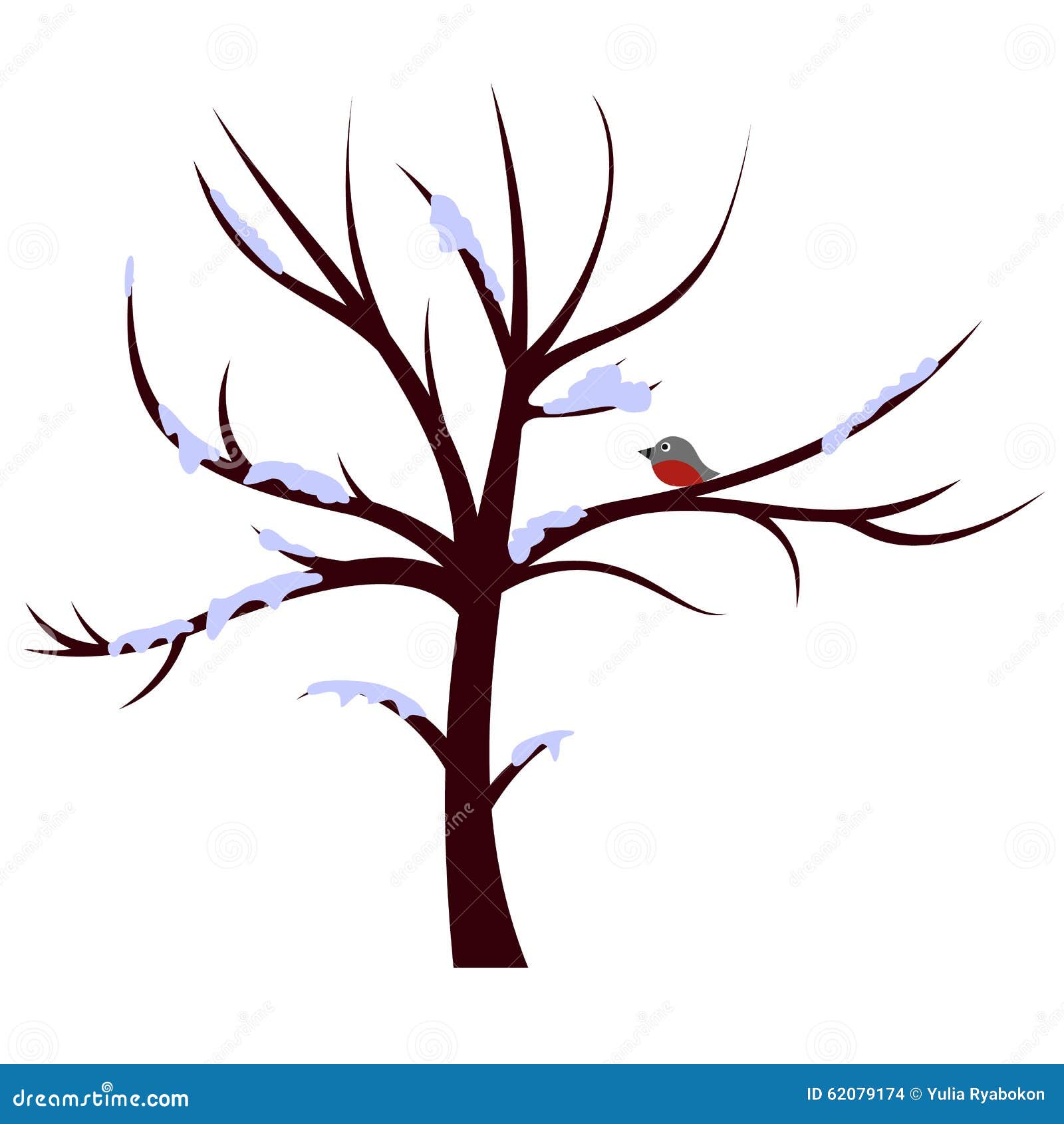 Tree winter sign stock vector. Illustration of landscape - 62079174