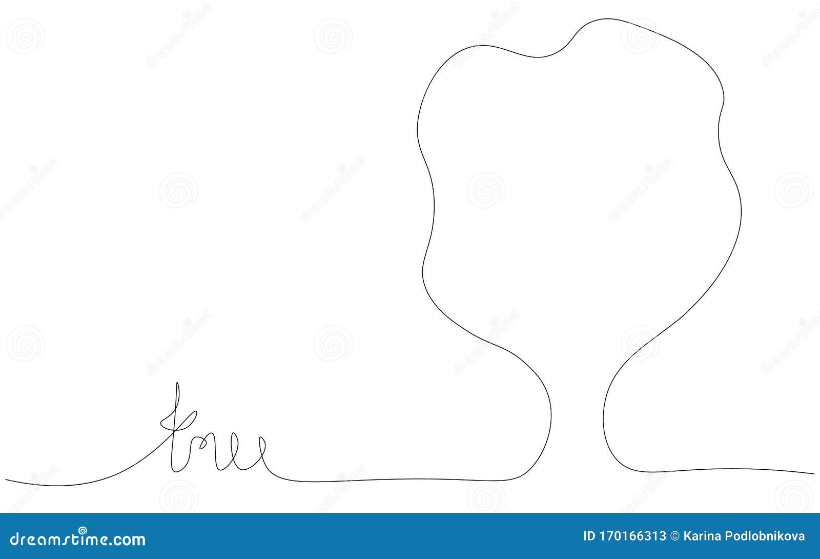 Tree Word Text Hand Drawing, Vector Illustration Stock Vector ...