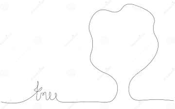 Tree Word Text Hand Drawing, Vector Illustration Stock Vector ...