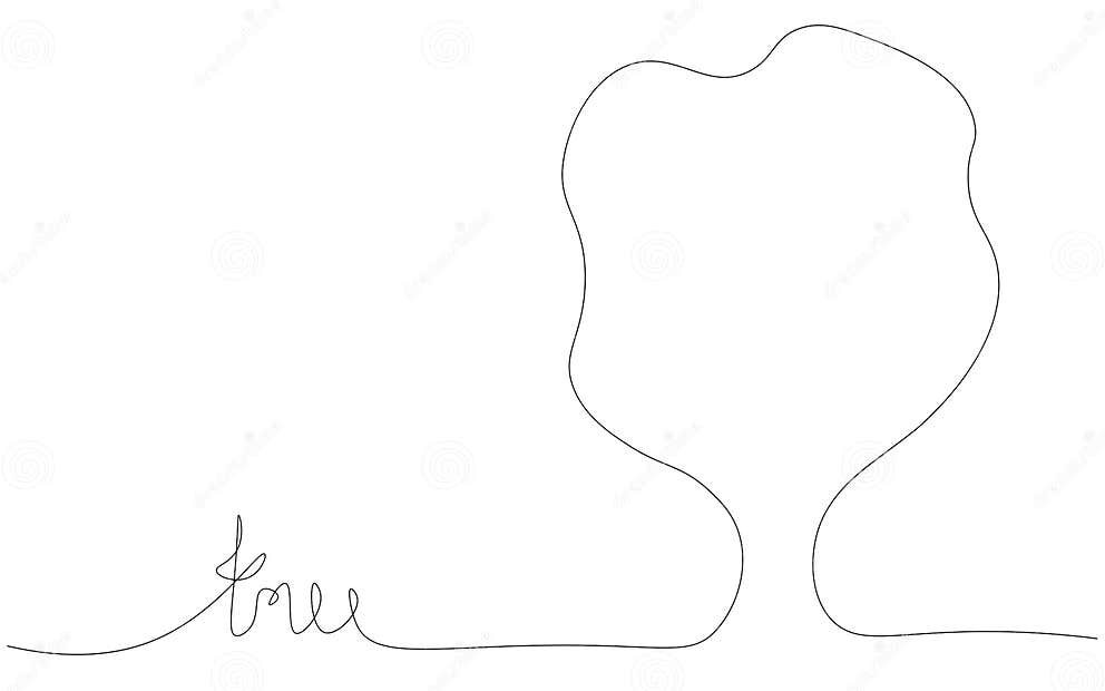Tree Word Text Hand Drawing, Vector Illustration Stock Vector ...