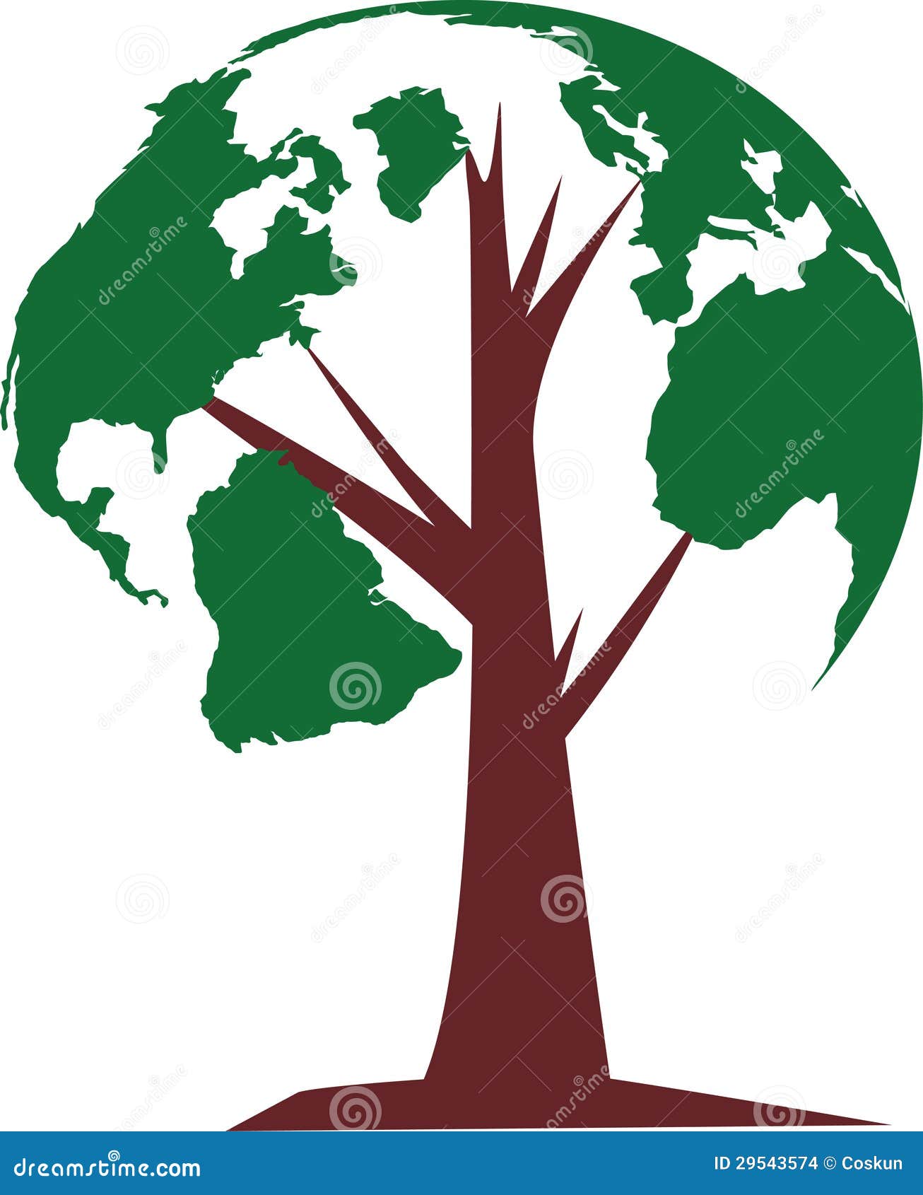 Tree of world stock vector. Illustration of conceptual - 29543574