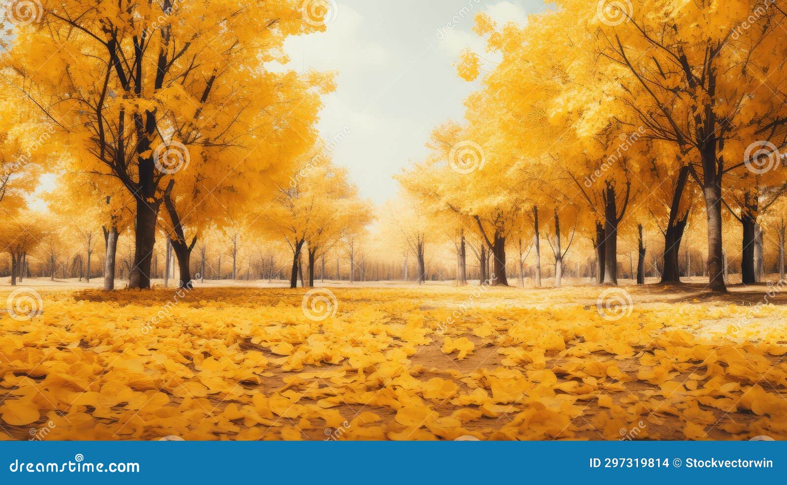 Tree Yellow October Environment Breathtaking Stock Photo - Image of ...