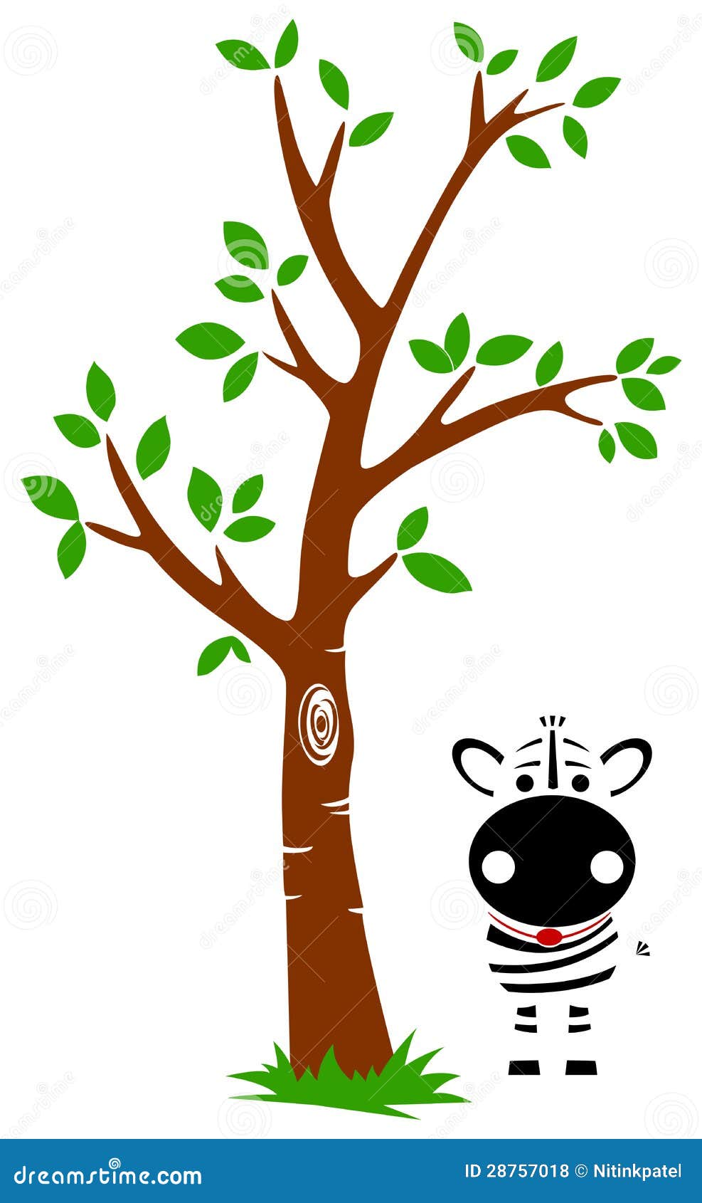Tree and Zebra stock vector. Illustration of autumn, abstract - 28757018