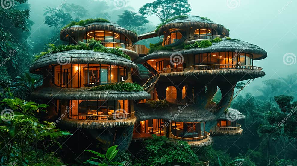 Treehouse-inspired Apartment in the Amazon Rainforest Stock ...