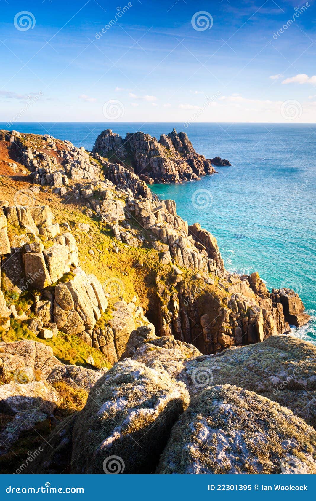 Treen Cliffs stock image. Image of cornwall, english - 22301395