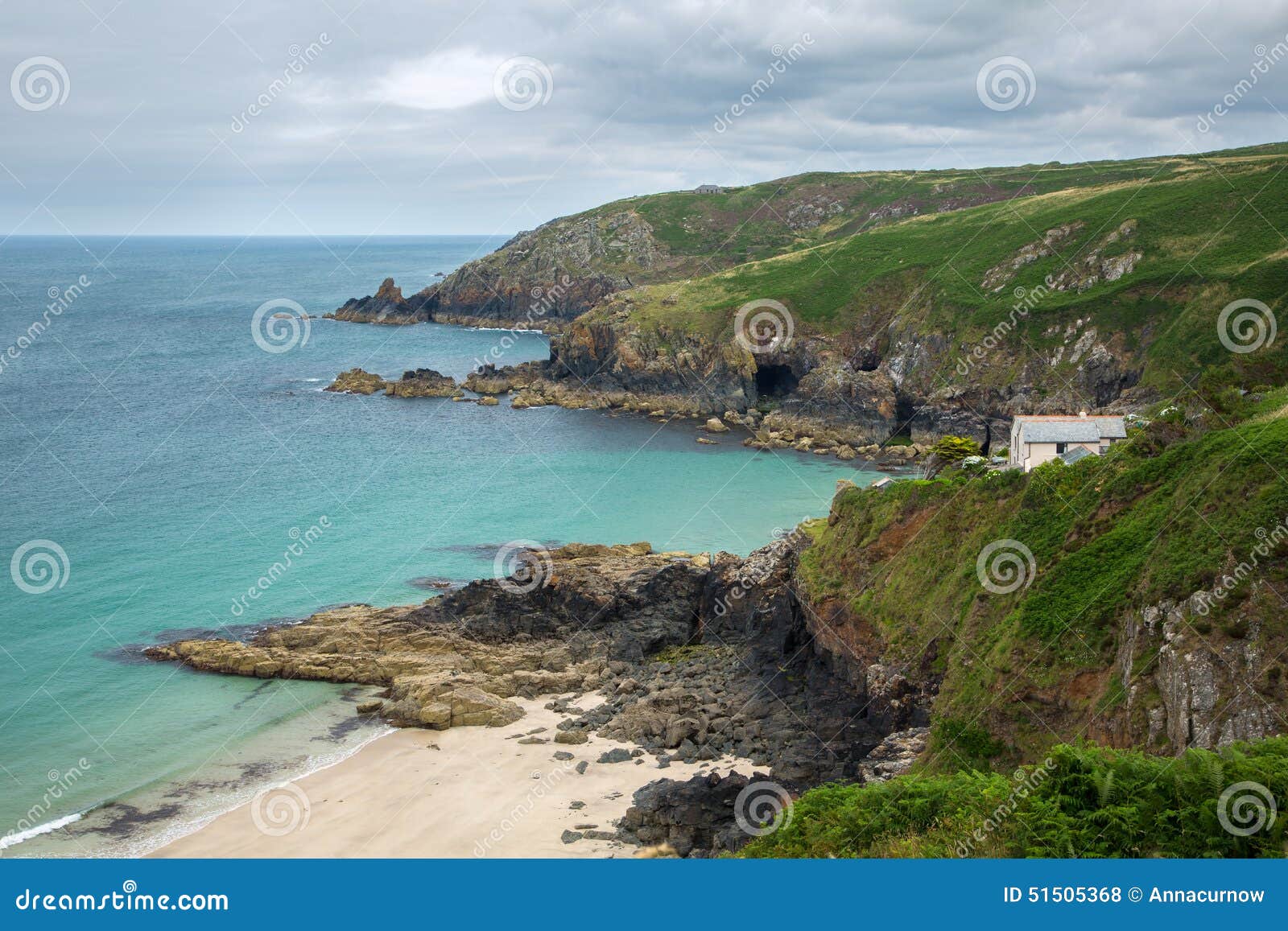 Treen Cove stock photo. Image of british, coastal, landscape - 51505368