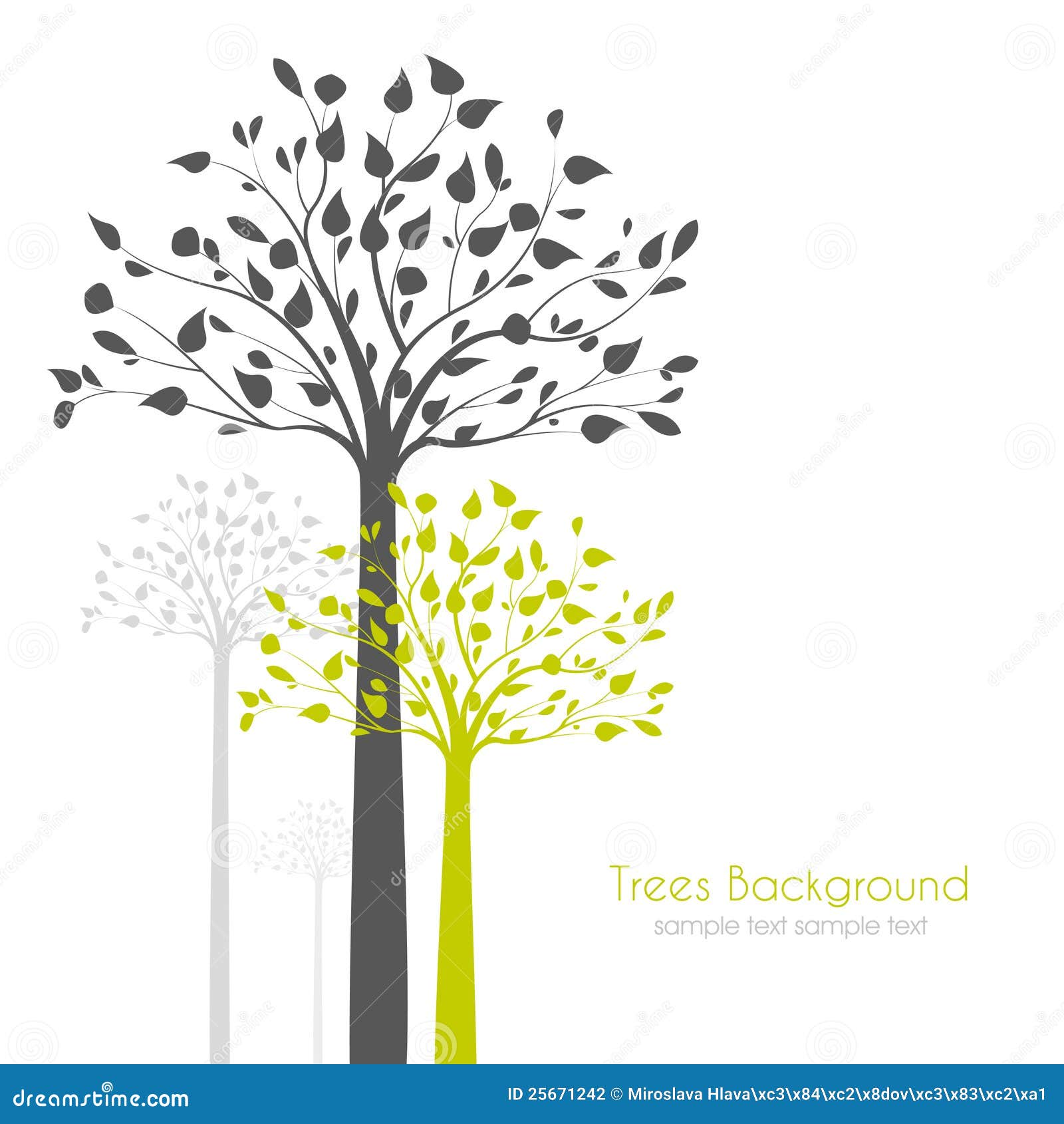 Trees stock vector. Illustration of backdrop, environmental - 25671242