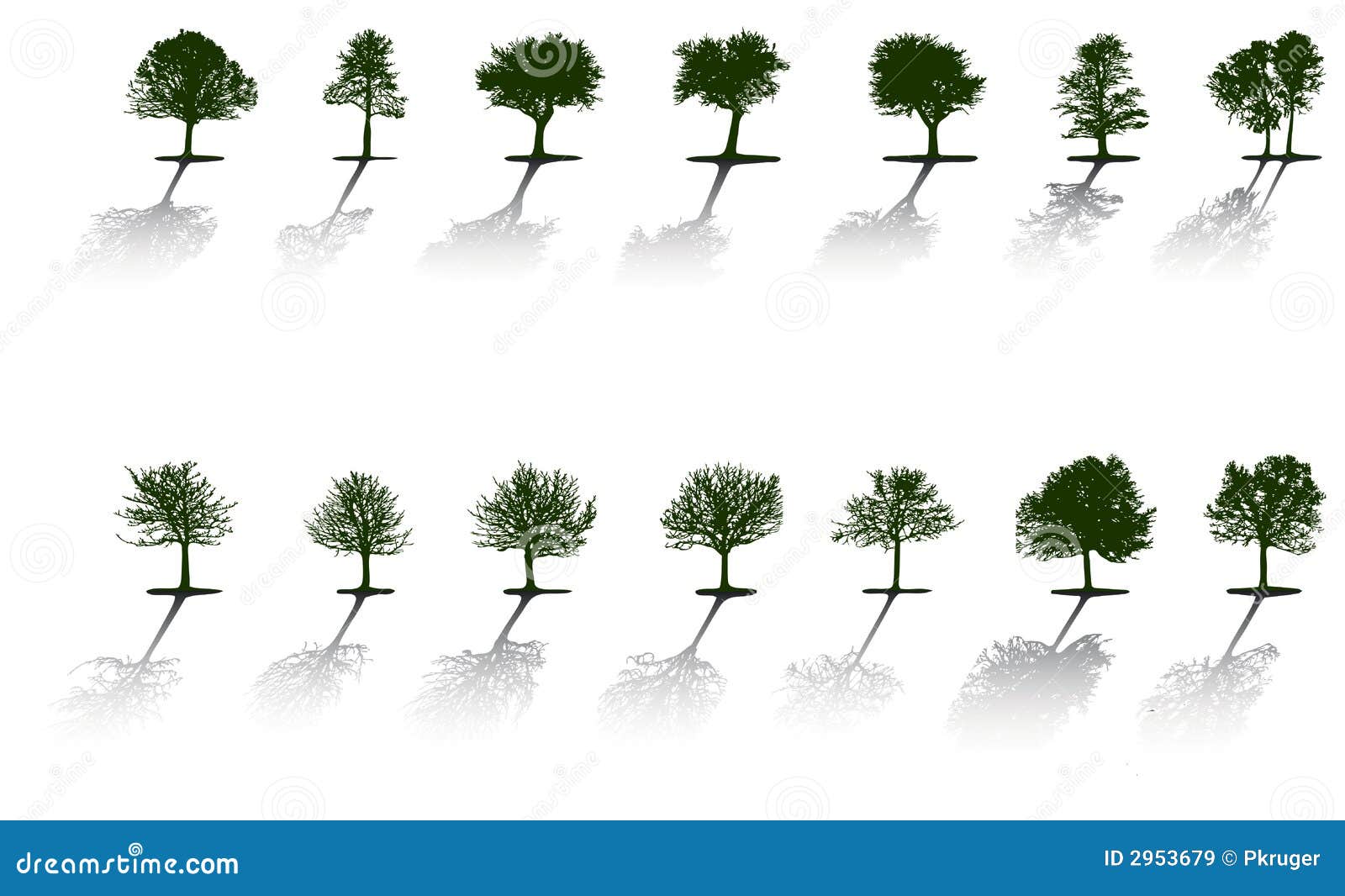 Trees stock vector. Illustration of tree, trace, autumn - 2953679