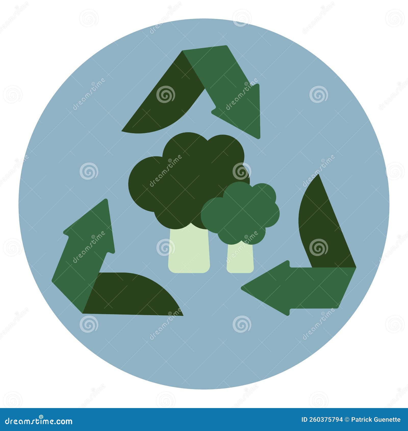 Trees and arrows, icon stock vector. Illustration of leaf - 260375794