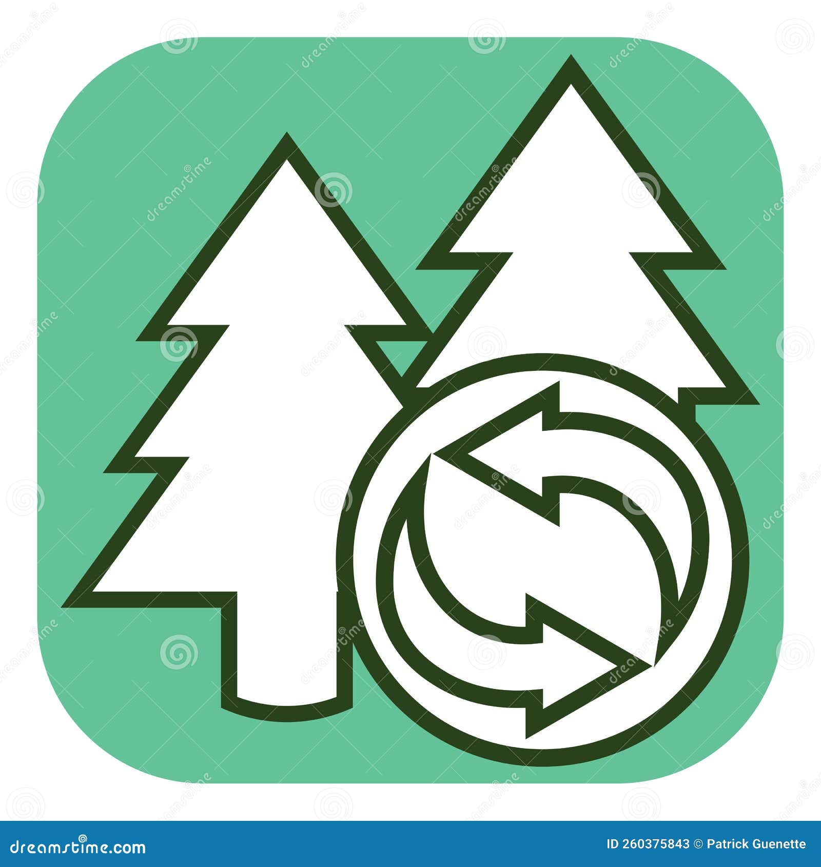 Trees and arrows, icon stock vector. Illustration of arrow - 260375843