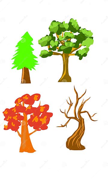Tree Template in Illustration Stock Illustration - Illustration of tree ...