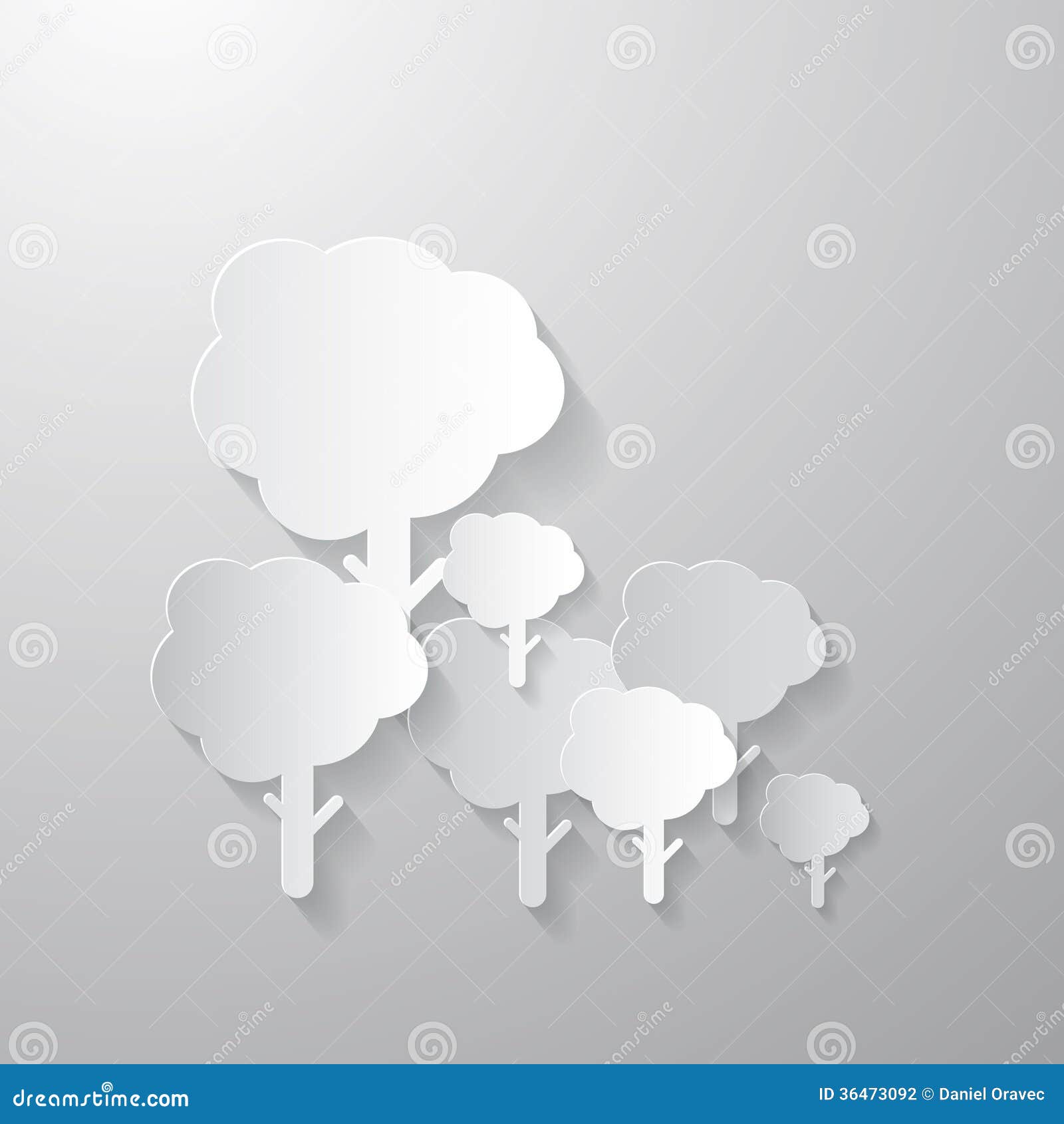 Trees Cut from Paper stock vector. Illustration of cutting - 36473092