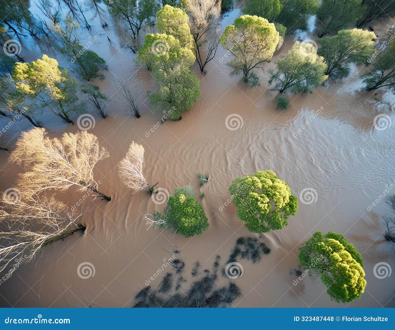 Trees, Forest and Water with Flood in Natural Disaster for Global ...