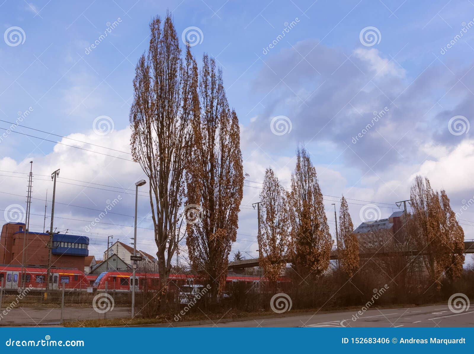 Trees in Front of a Train Station in Stuttgart Stock Photo - Image of ...