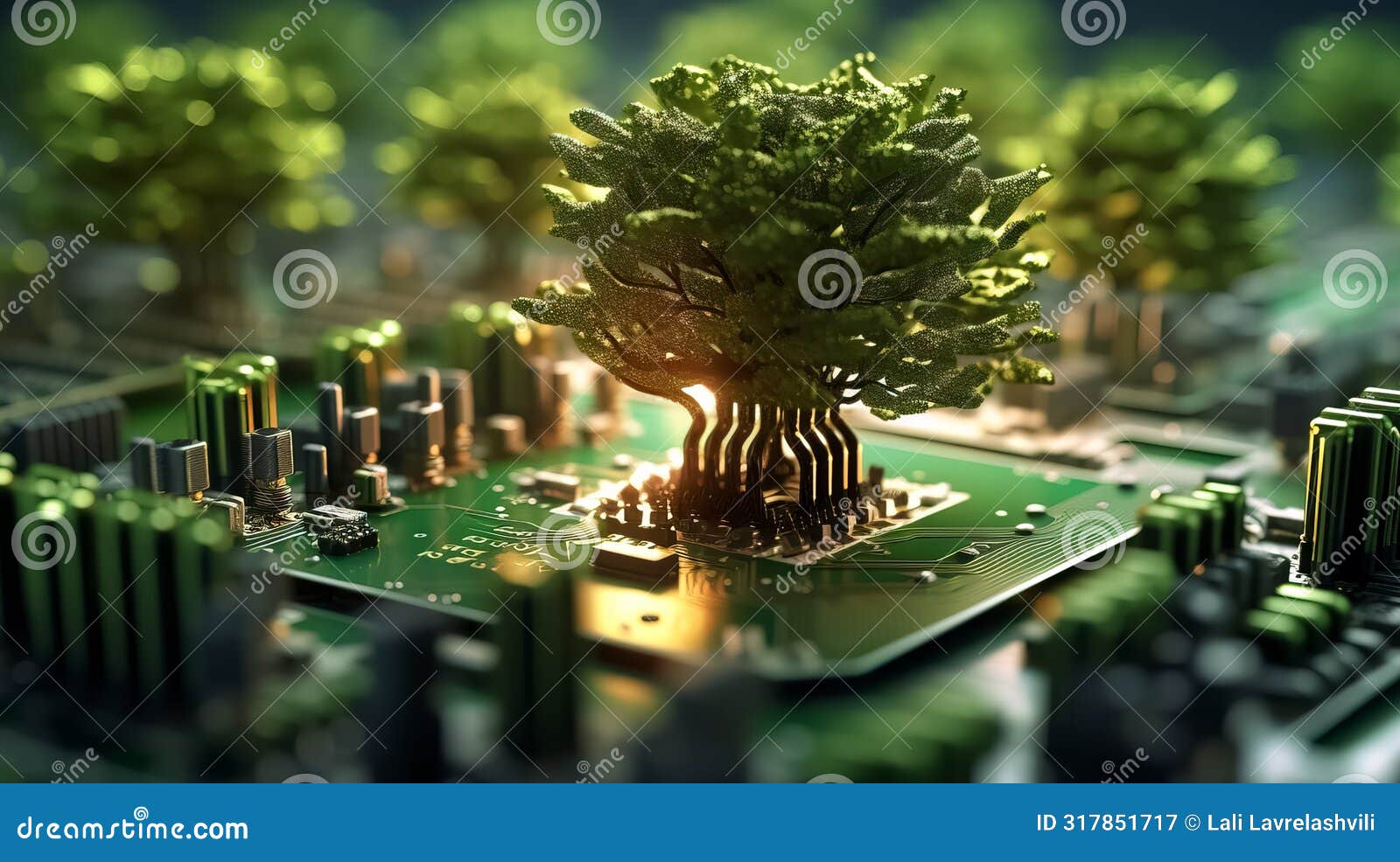 Trees are Growing on Circuit Board Technology Innovations Stock ...