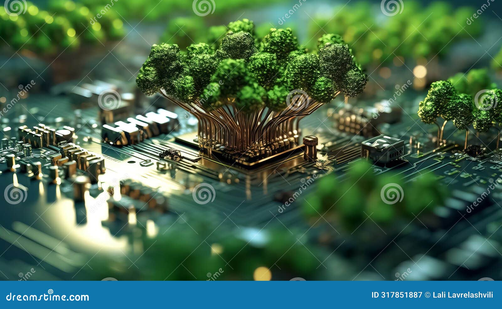 Trees are Growing on Circuit Board Technology Innovations Stock ...