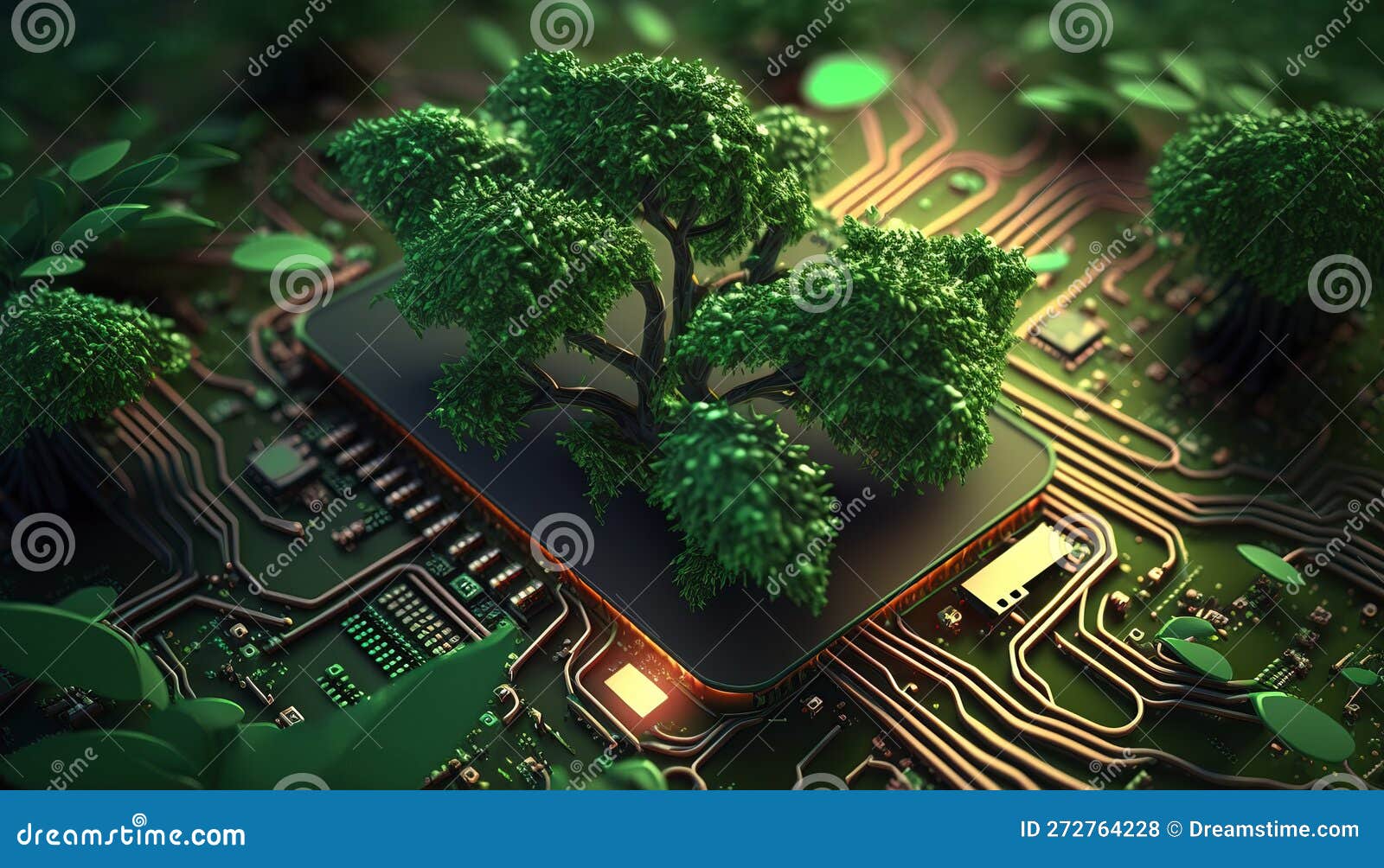 Trees are Growing on Circuit Board Technology Innovations. Generative ...