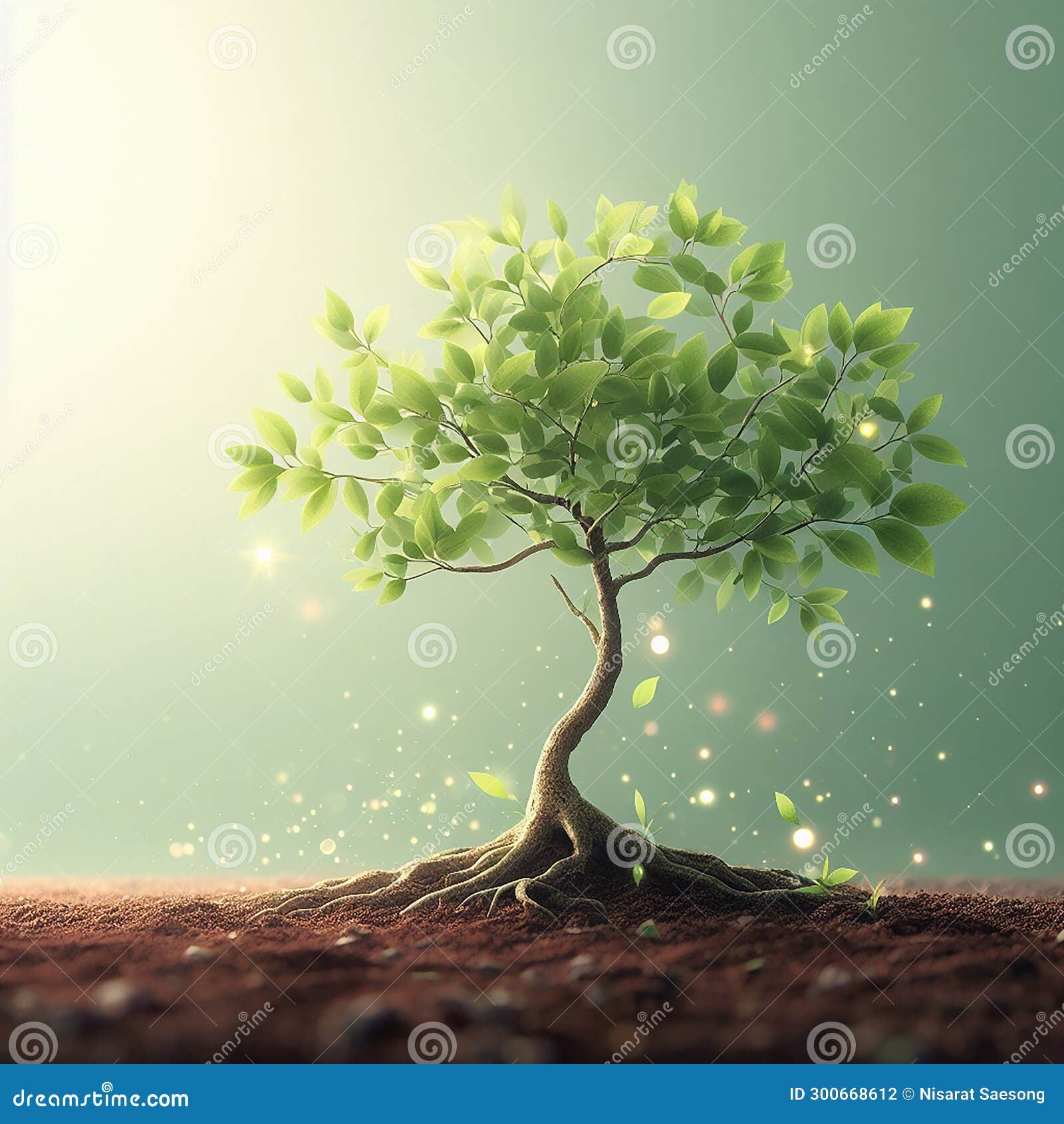 Tree Synthesize Oxygen. Humans Breathe. Environment Clean Green. Vector ...