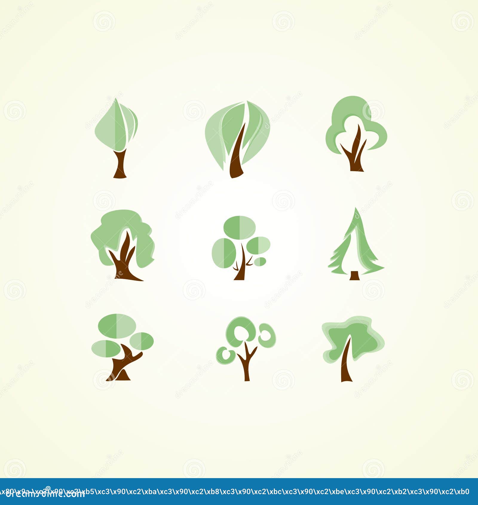 Set Of Trees Icons Royalty-Free Stock Image | CartoonDealer.com #51123160
