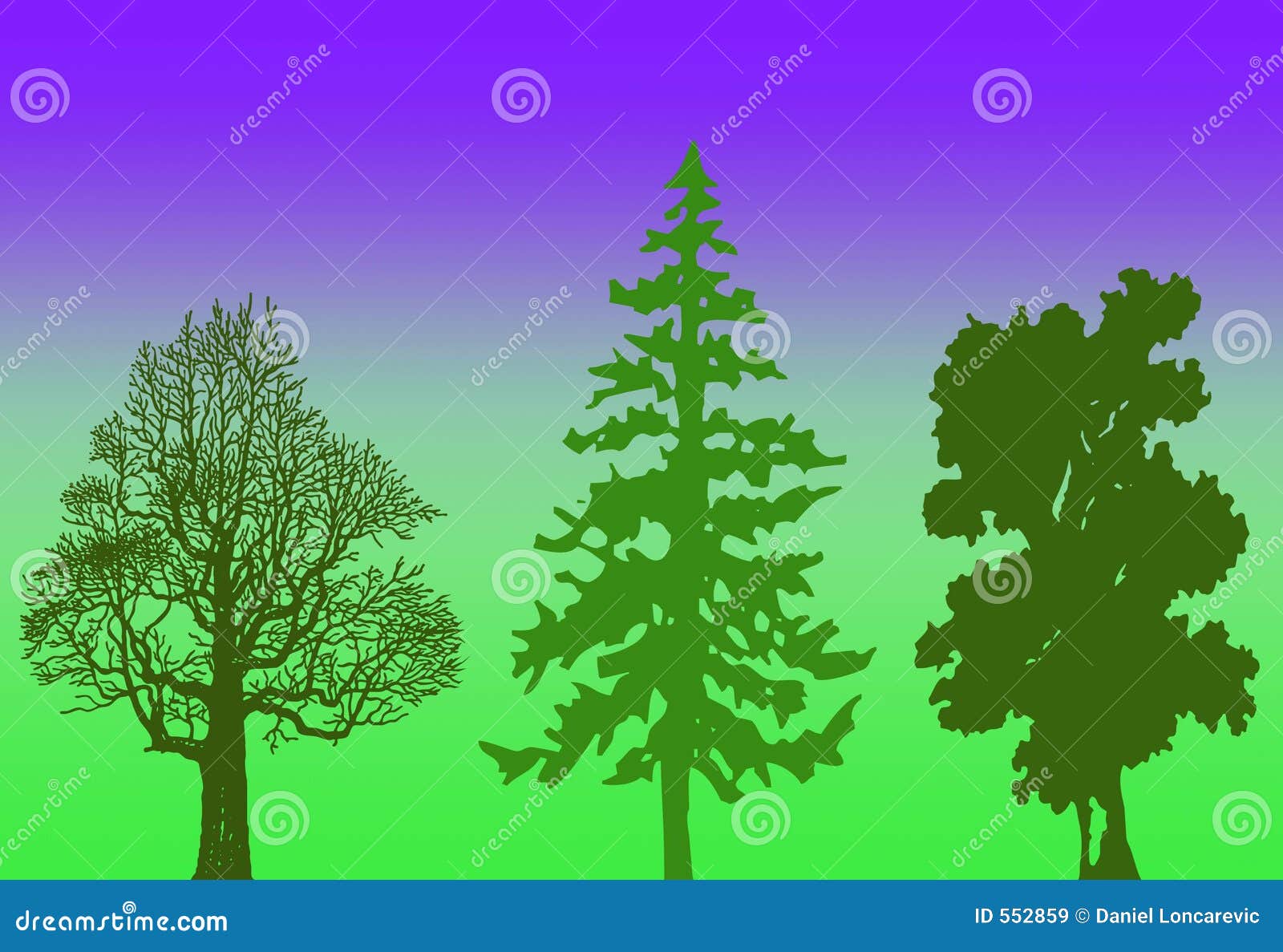 Trees illustration stock illustration. Illustration of illustrations ...