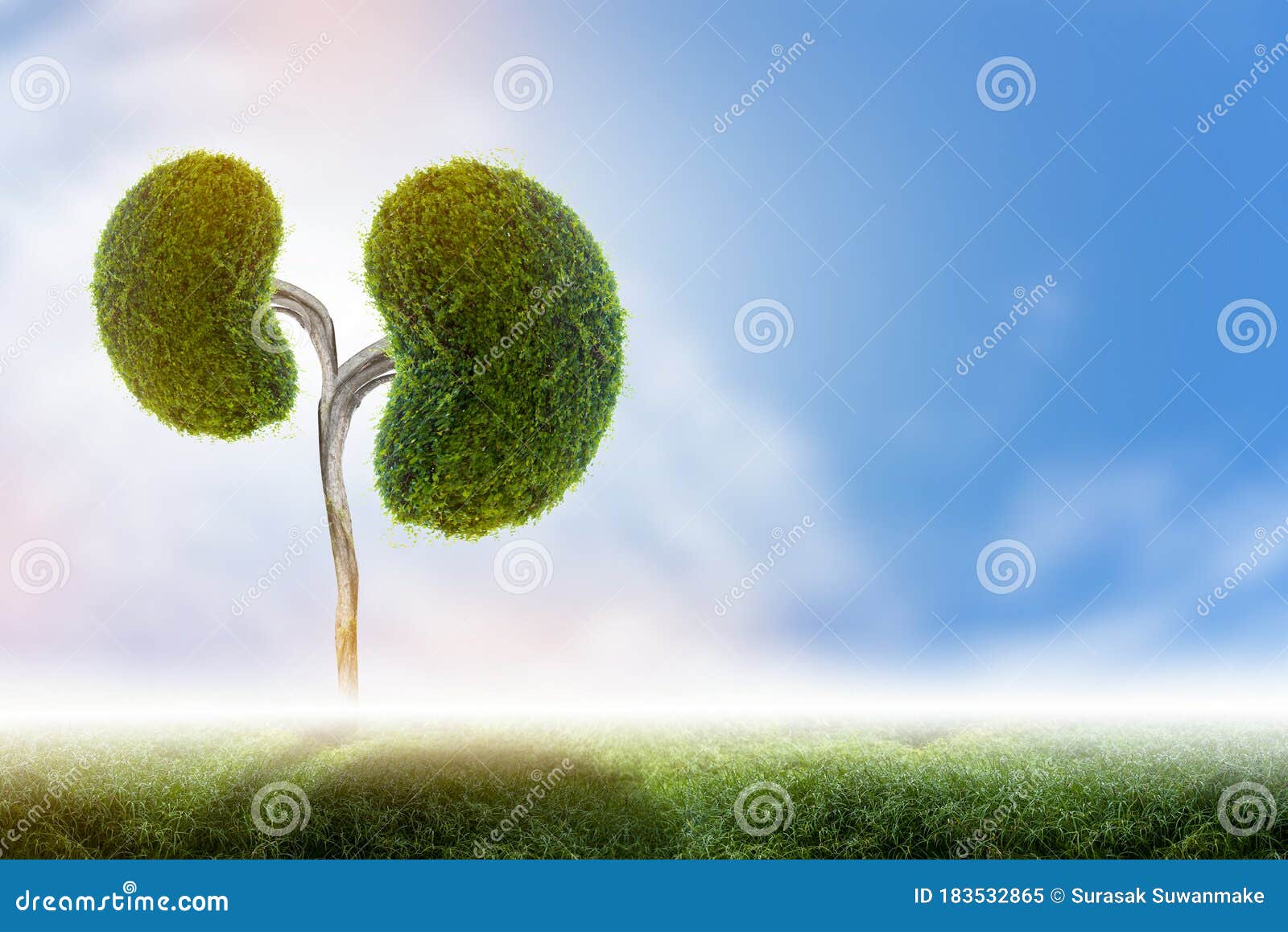 Trees Kidneys, 3D Environmental and Medical Concepts Stock Image ...